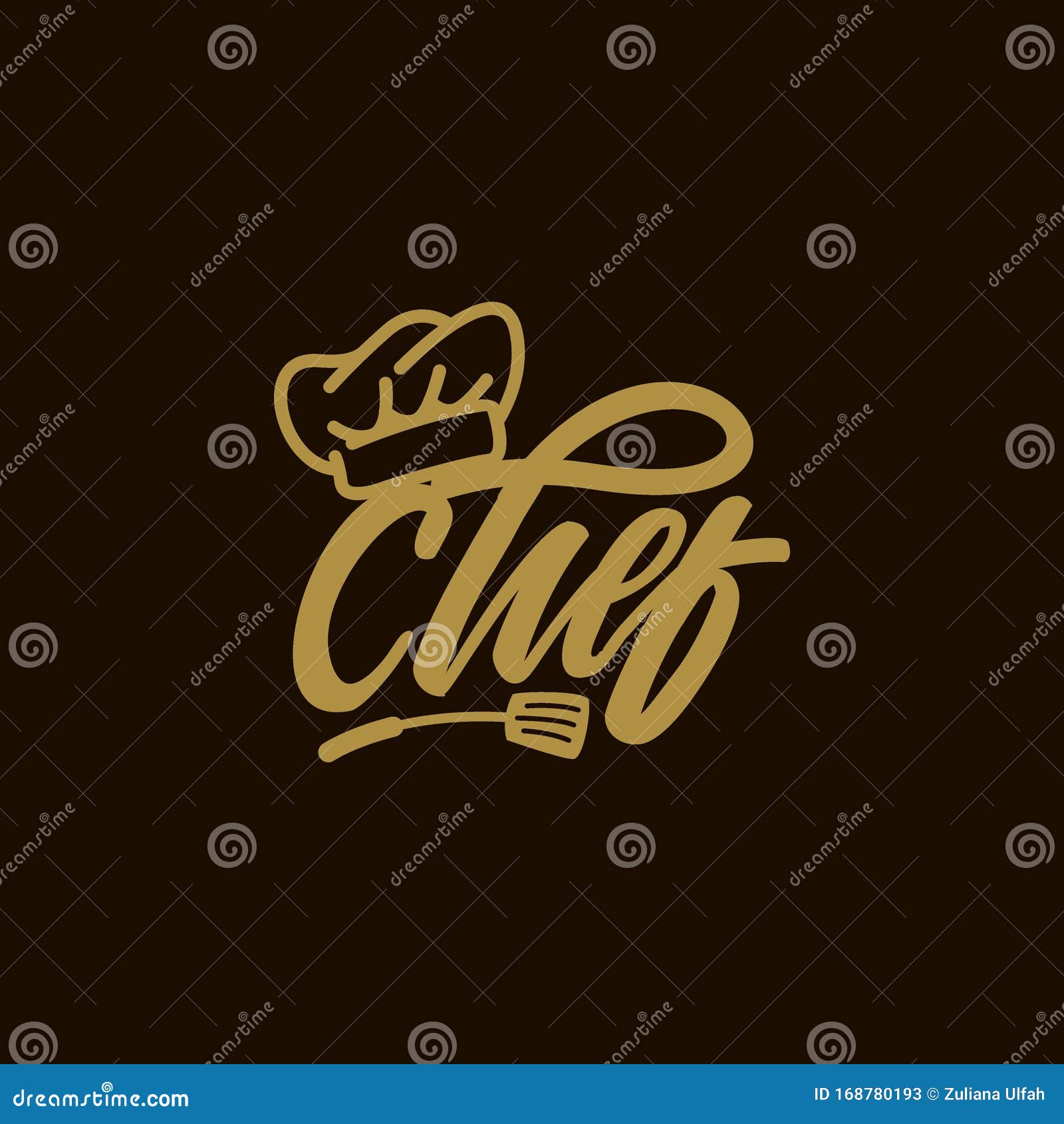 Simple and Creative Flat Chef Logo Design Vector Template Stock ...