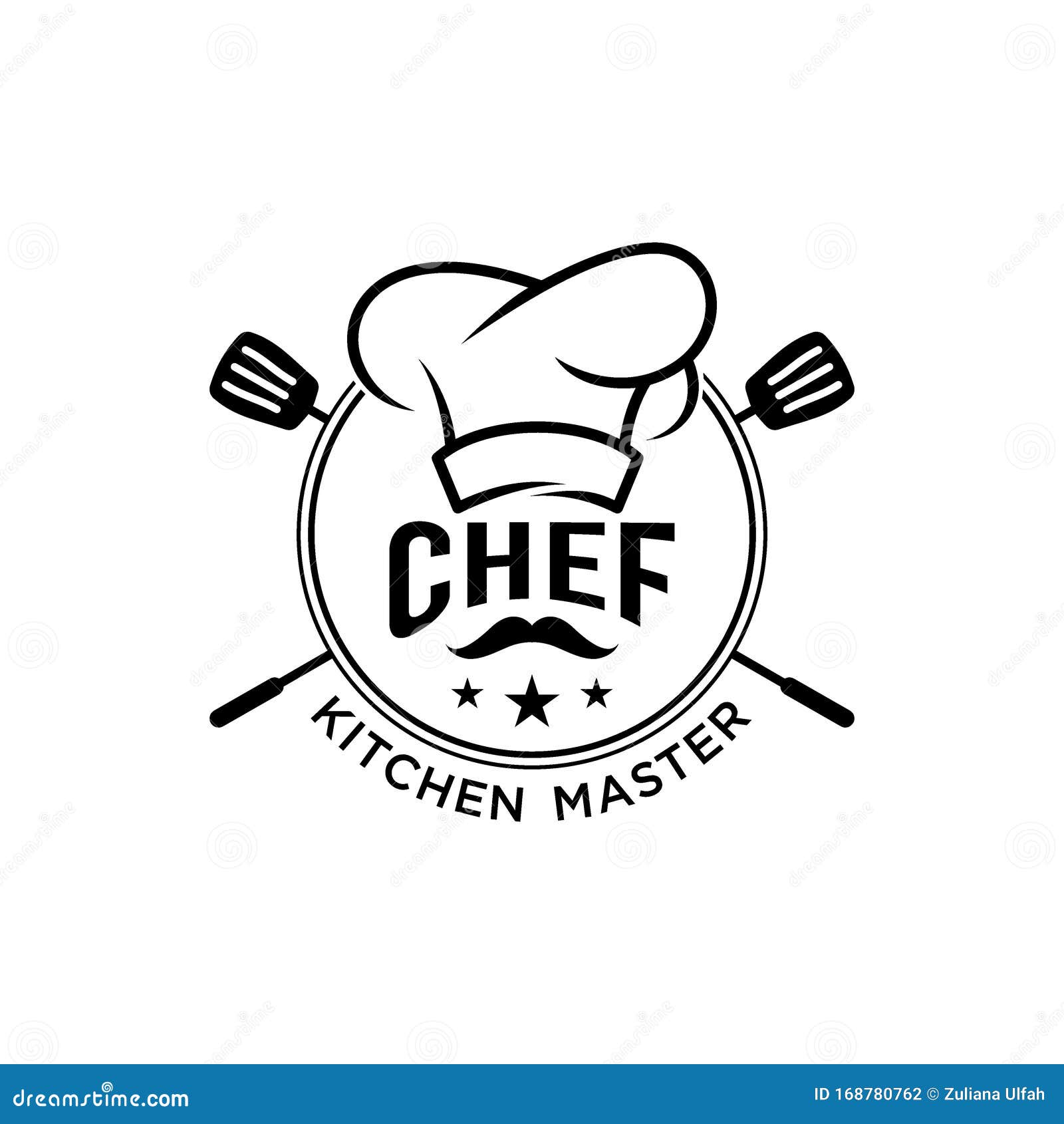 Simple and Creative Flat Chef Logo Design Vector Template Stock Vector ...