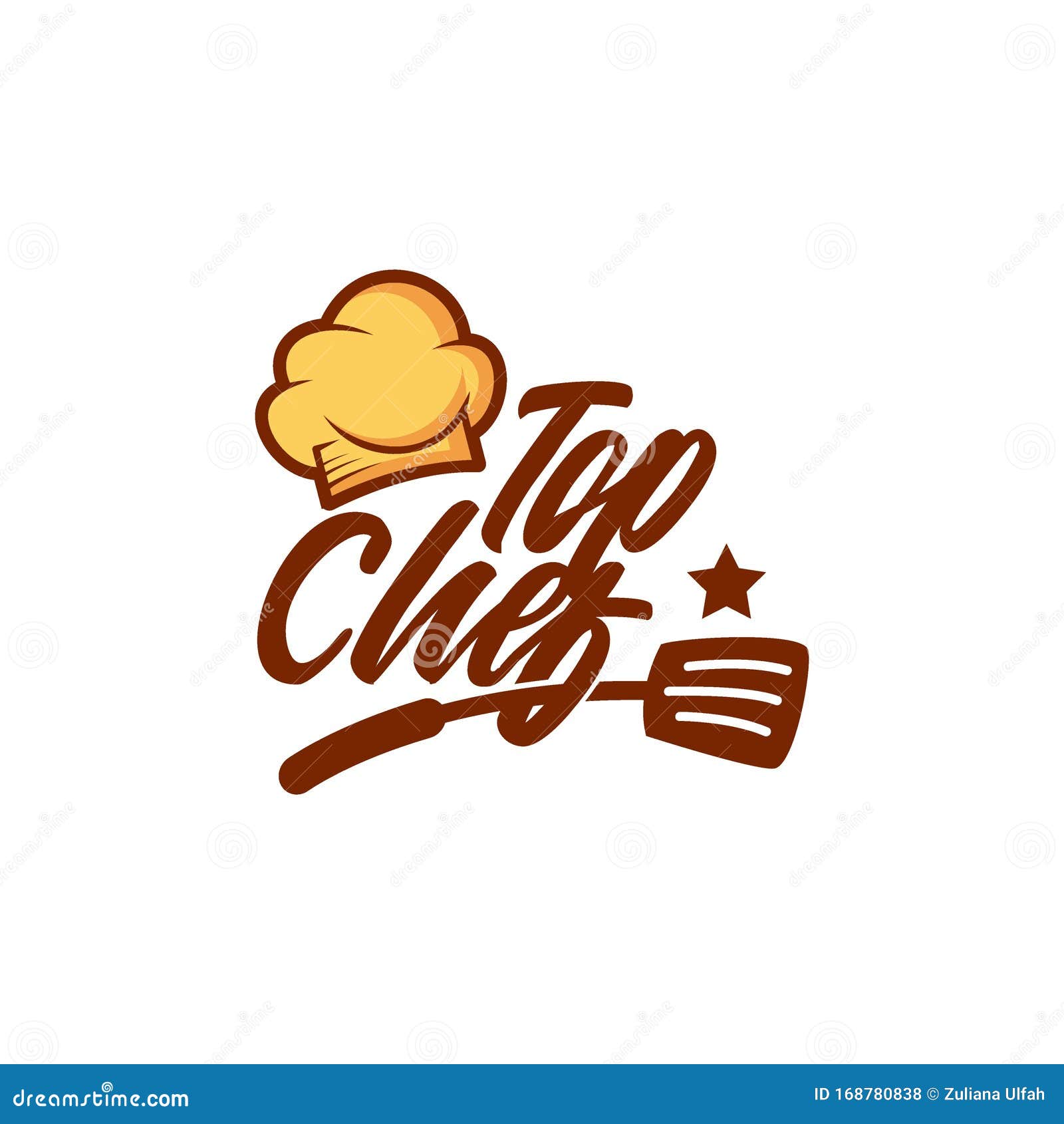 Simple and Creative Flat Chef Logo Design Vector Template Stock ...