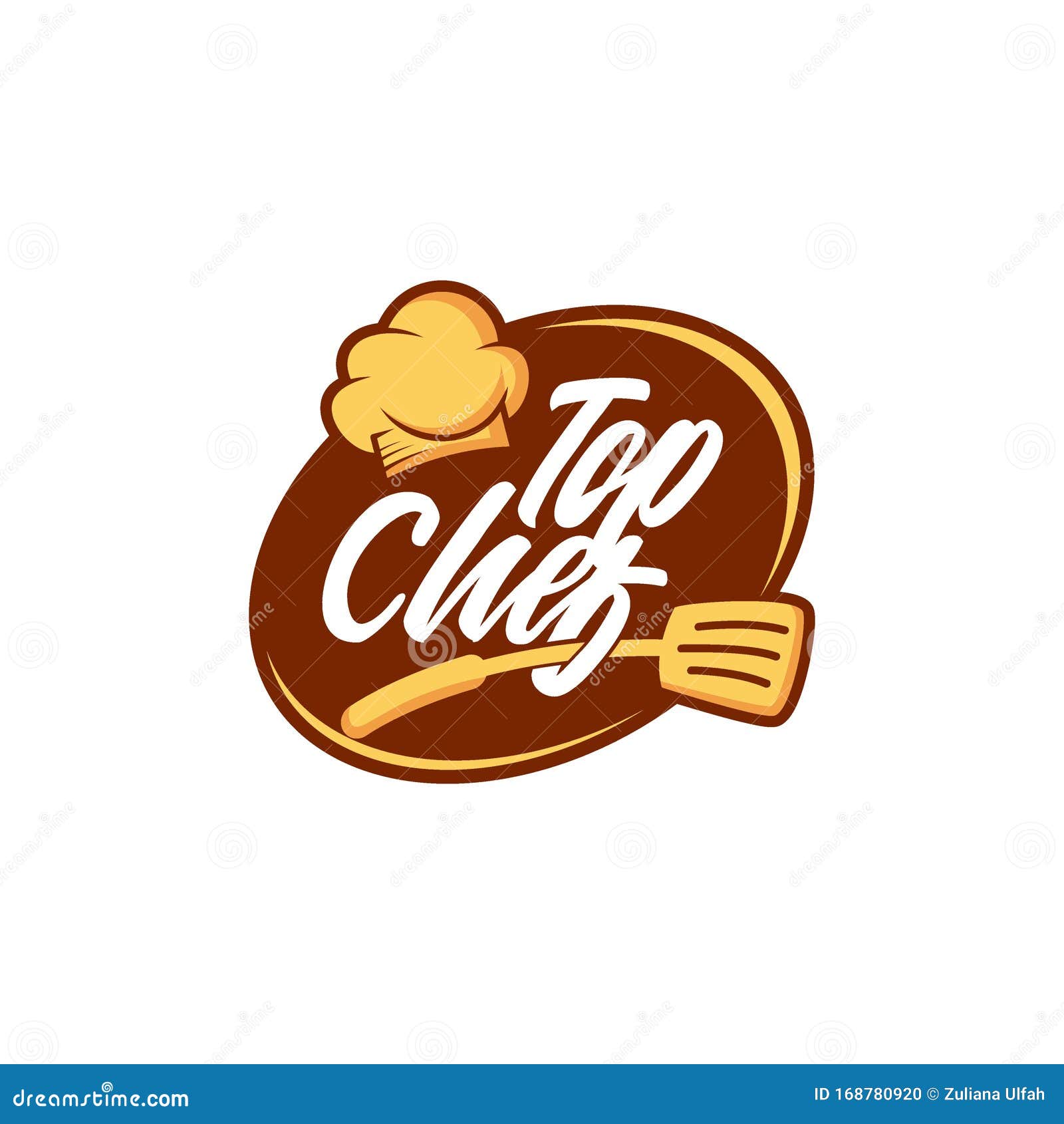 Simple and Creative Flat Chef Logo Design Vector Template Stock ...