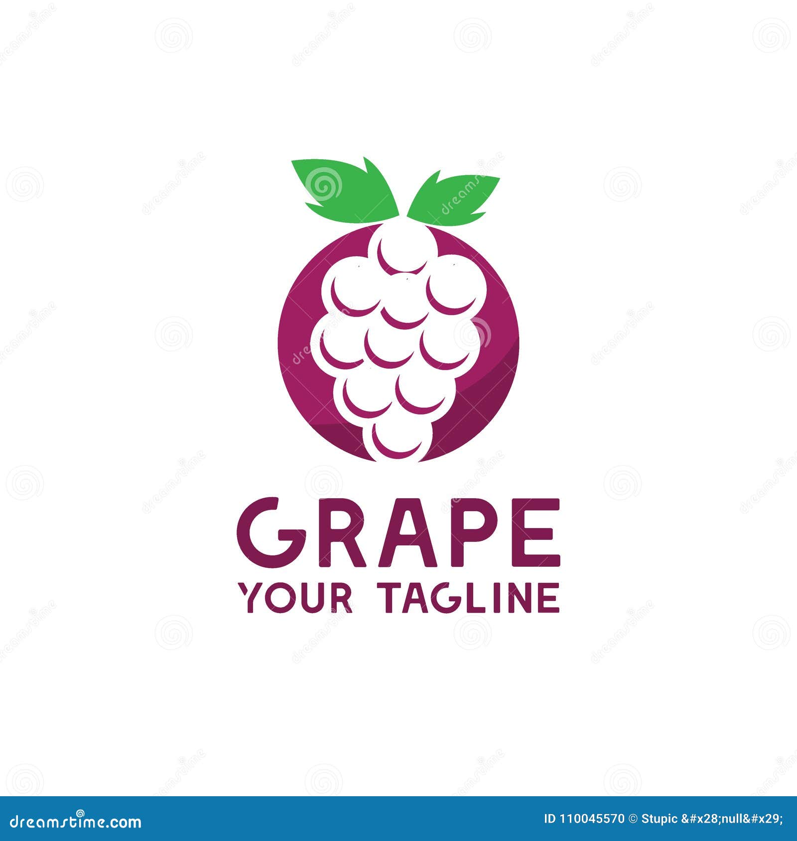 Creative Grape Logo Vector Art Logo Stock Illustration - Illustration ...
