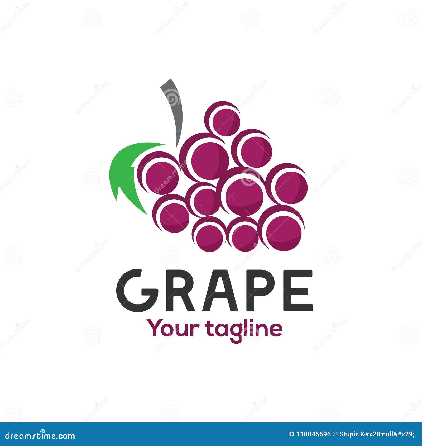 Creative Grape Logo Vector Art Logo Stock Illustration - Illustration ...