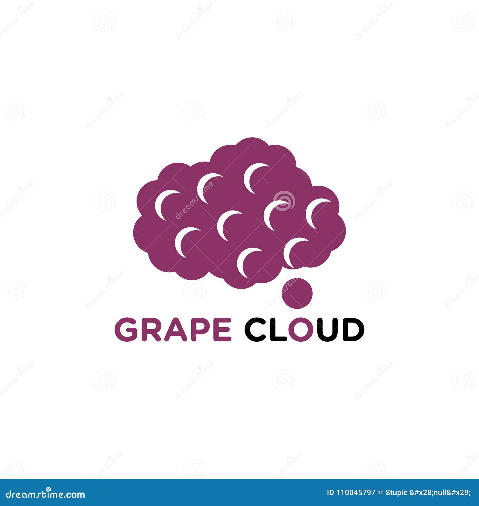 Creative Grape Logo Vector Art Logo Stock Illustration - Illustration ...