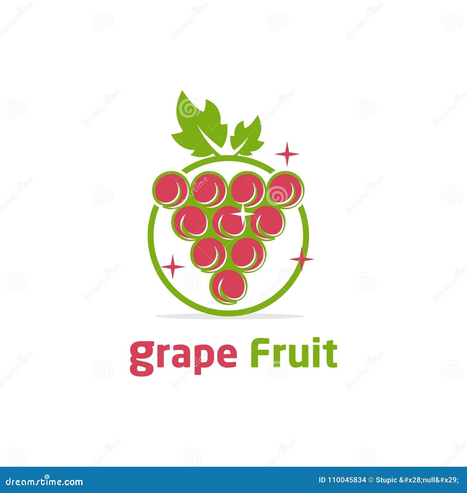 Creative Grape Logo Vector Art Logo Stock Illustration - Illustration ...