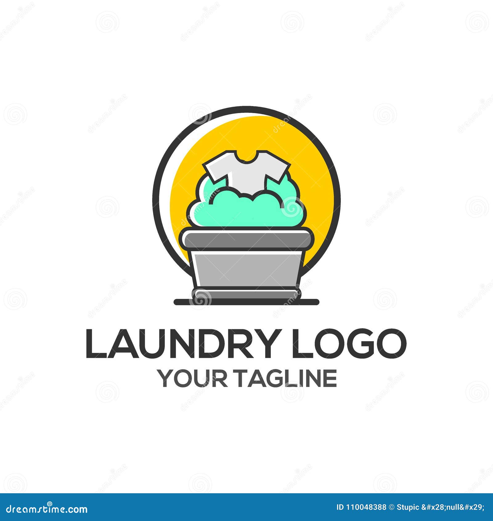 Creative Laundry Logo Vector Art Logo Stock Vector - Illustration of ...