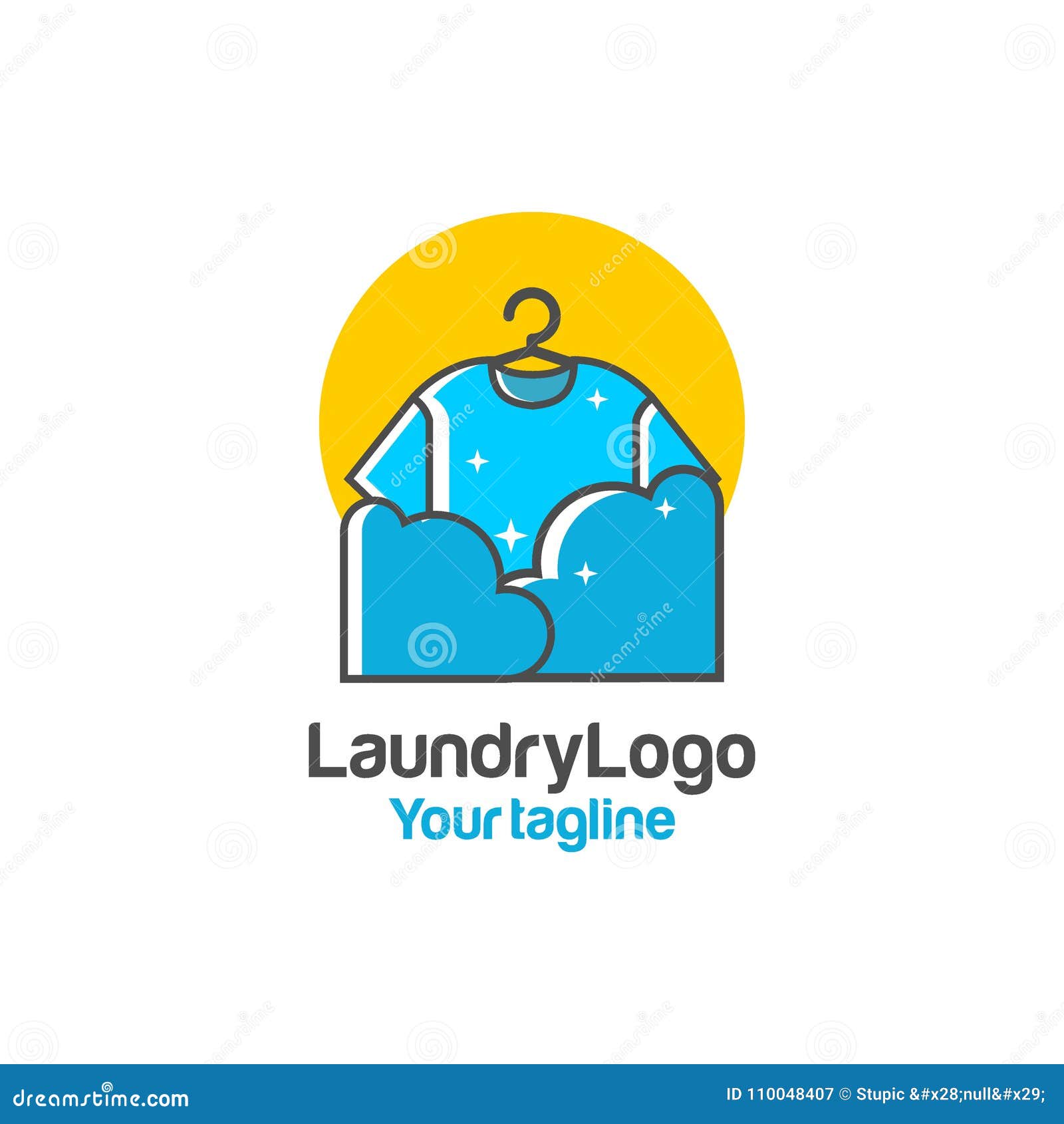 Creative Laundry Logo Vector Art Logo Stock Vector - Illustration of ...