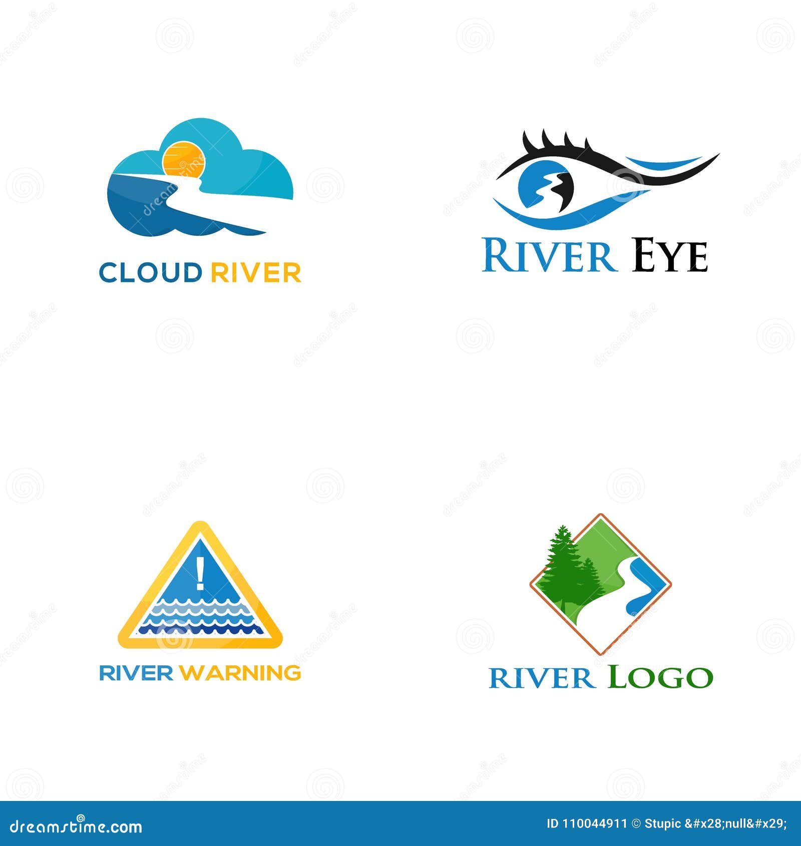 Creative River Logo Vector Art Logo Stock Illustration - Illustration ...