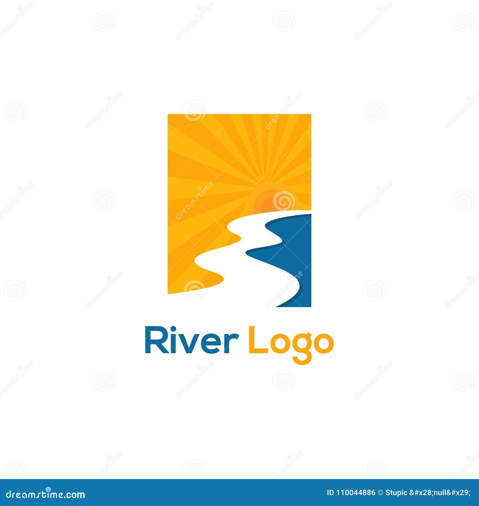 Creative River Logo Vector Art Logo Stock Vector - Illustration of ...