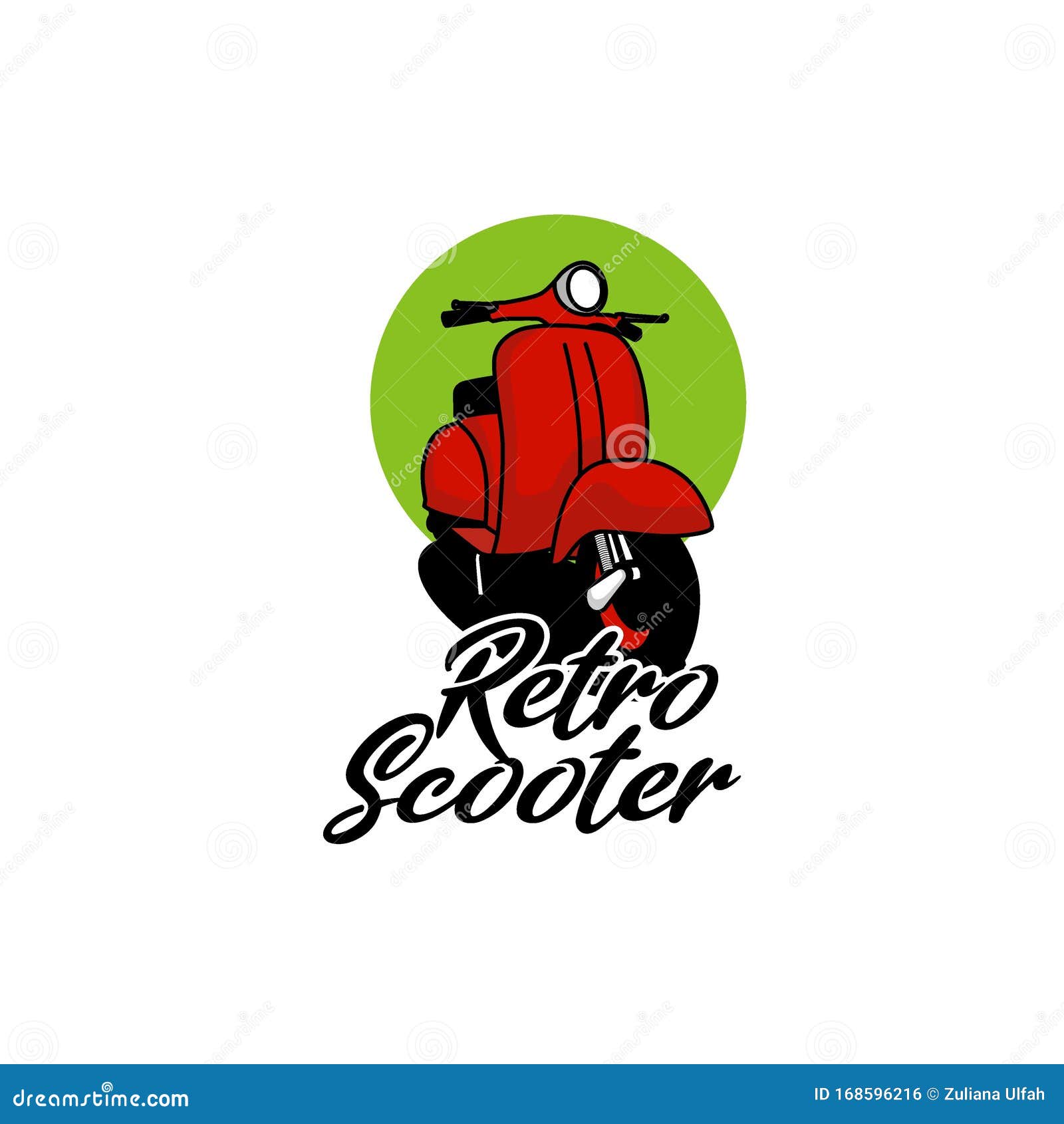 Simple Flat Scooter Logo Design Vector Stock Image Stock Illustration ...