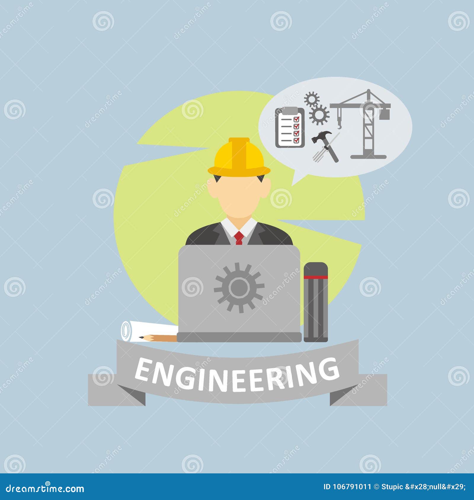 Engineering Illustration Vector Art Logo Template and Illustration ...