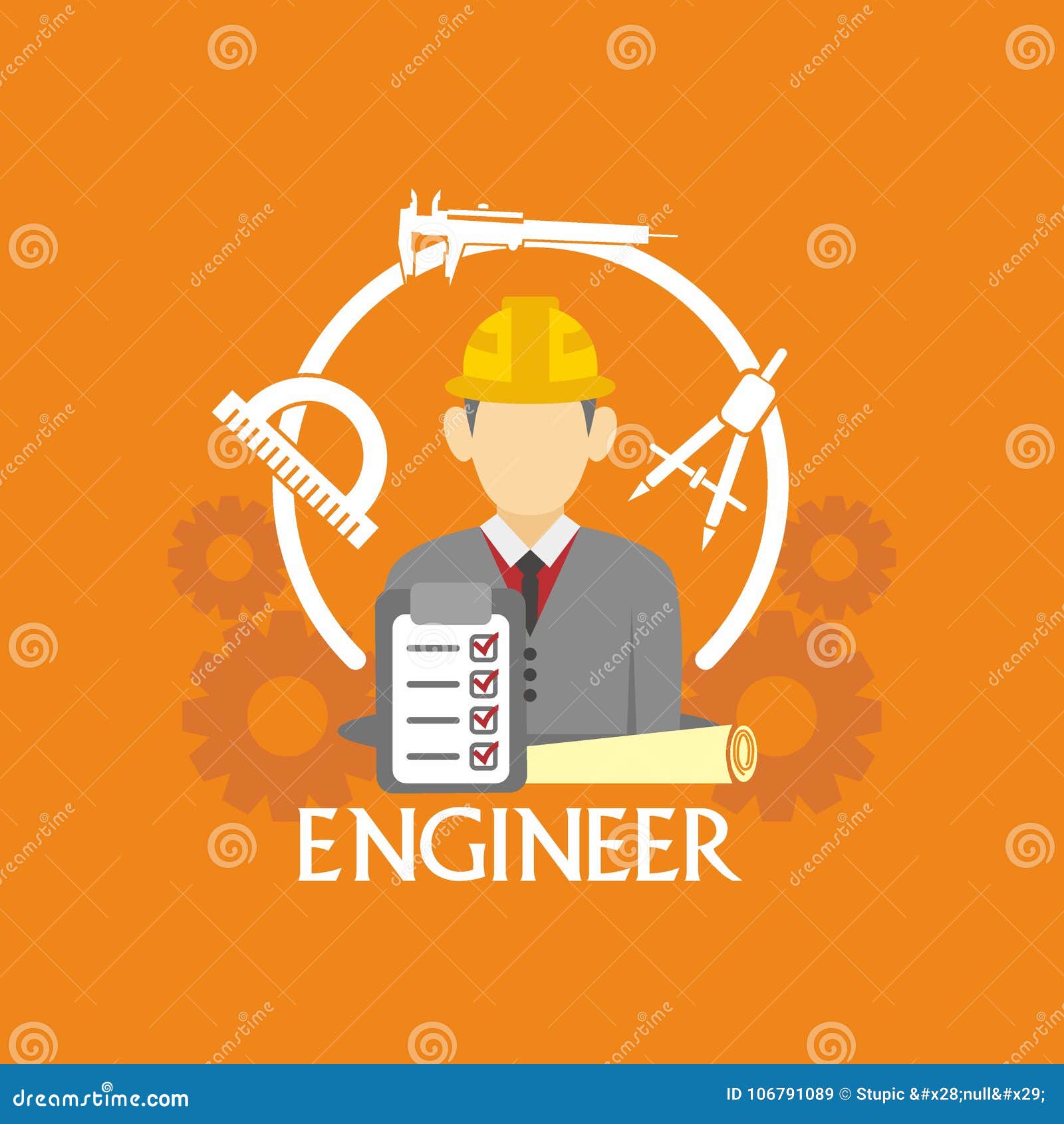 Engineering Illustration Vector Art Logo Template and Illustration ...