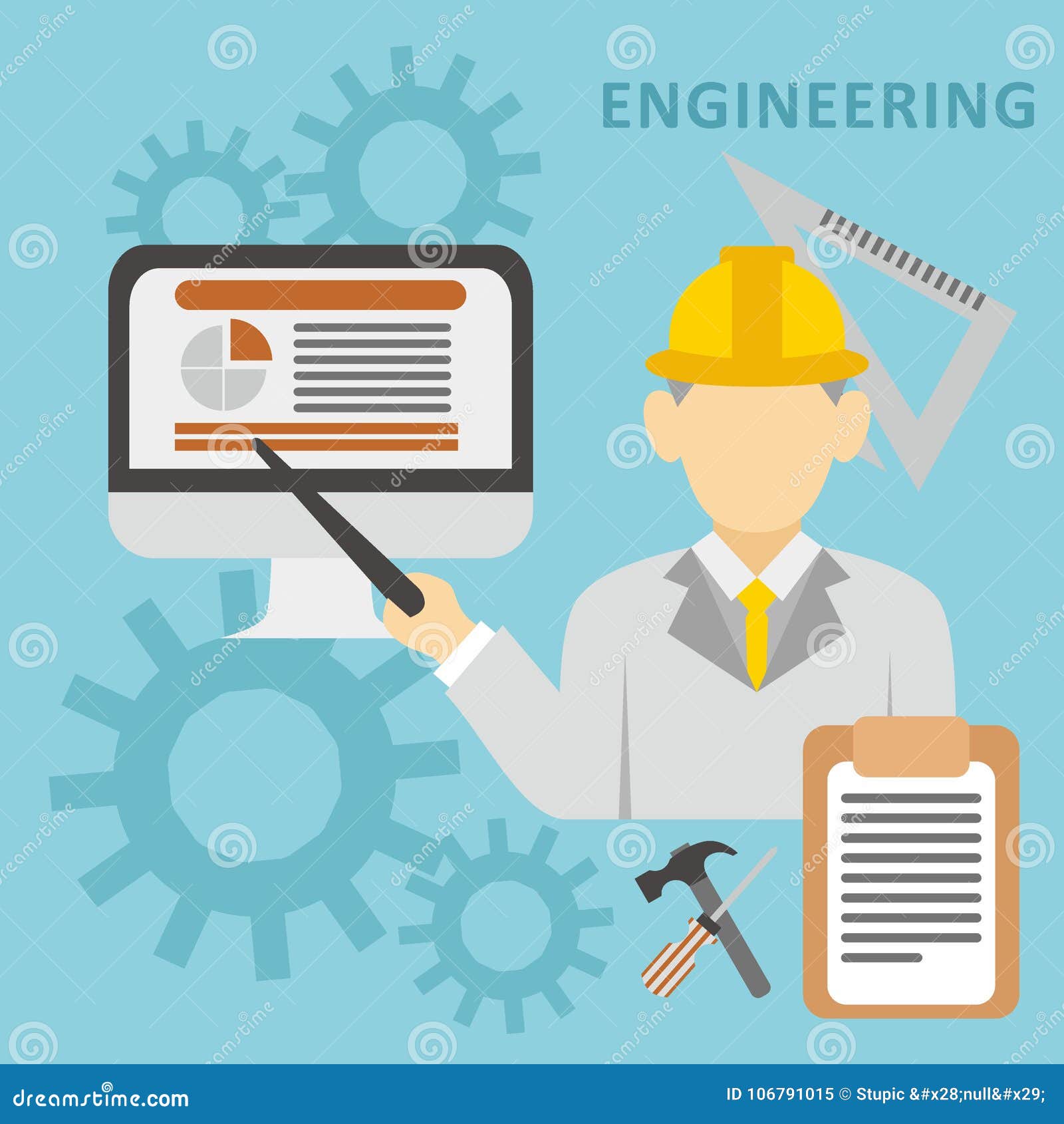 Engineering Illustration Vector Art Logo Template and Illustration ...