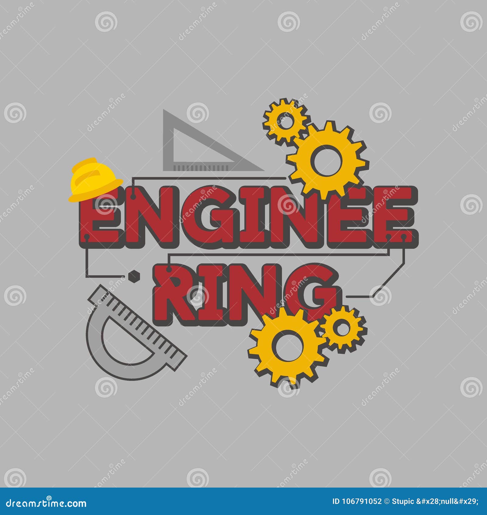 Engineering Illustration Vector Art Logo Template and Illustration ...