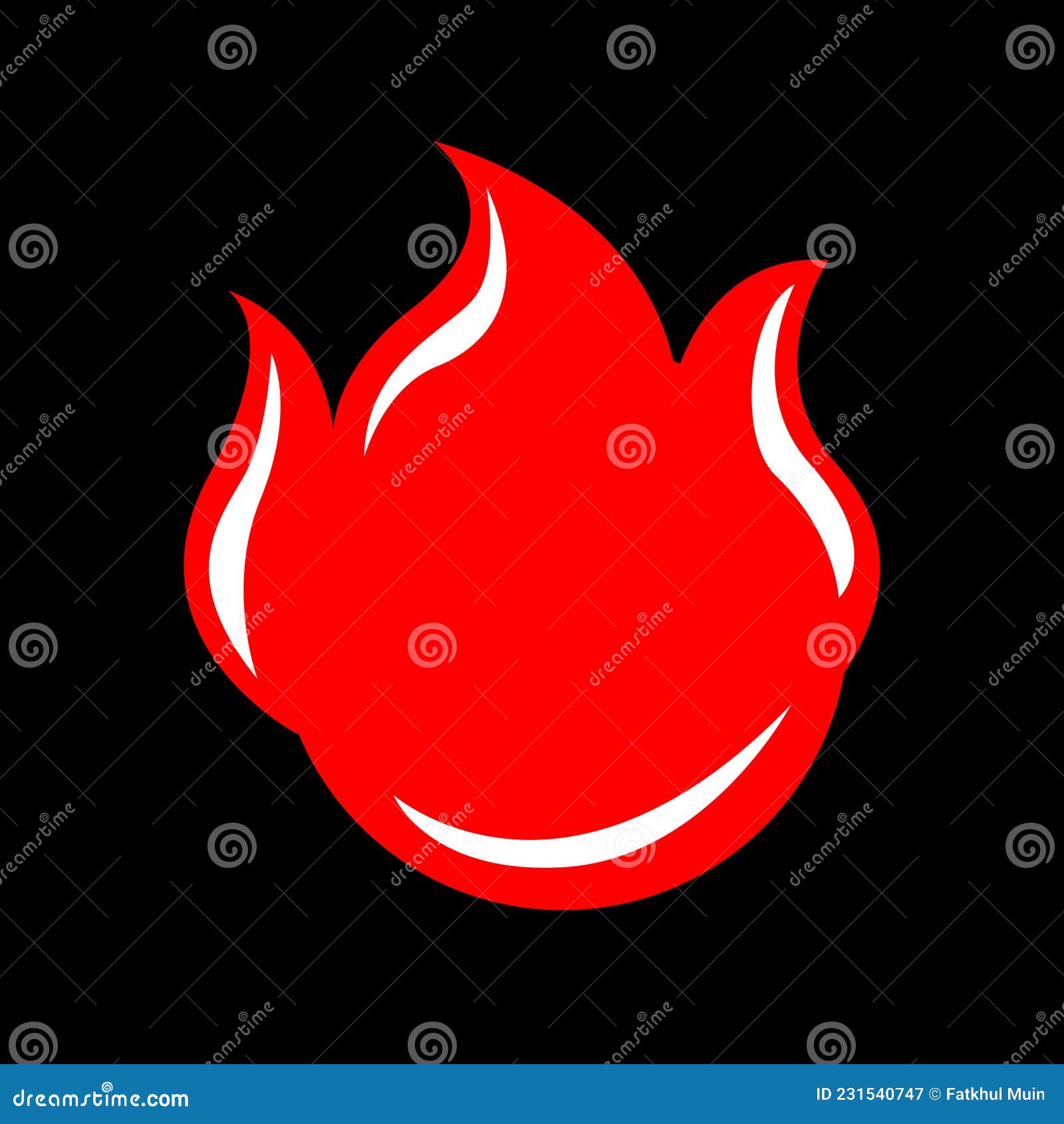 Simple and Unique Fire Logo Stock Vector - Illustration of flower ...