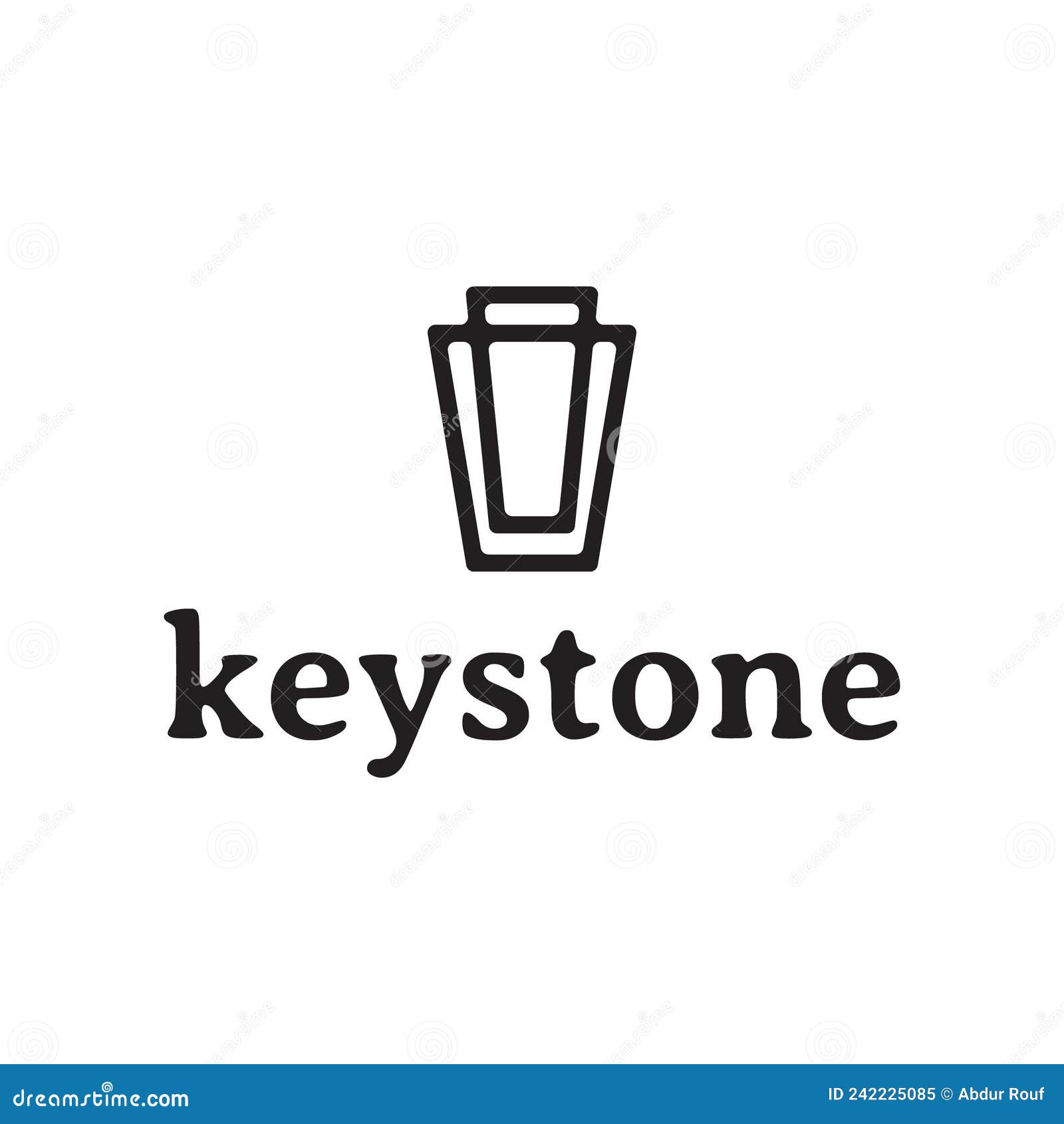 Simple Keystone Logo Design Vector Illustration | CartoonDealer.com ...