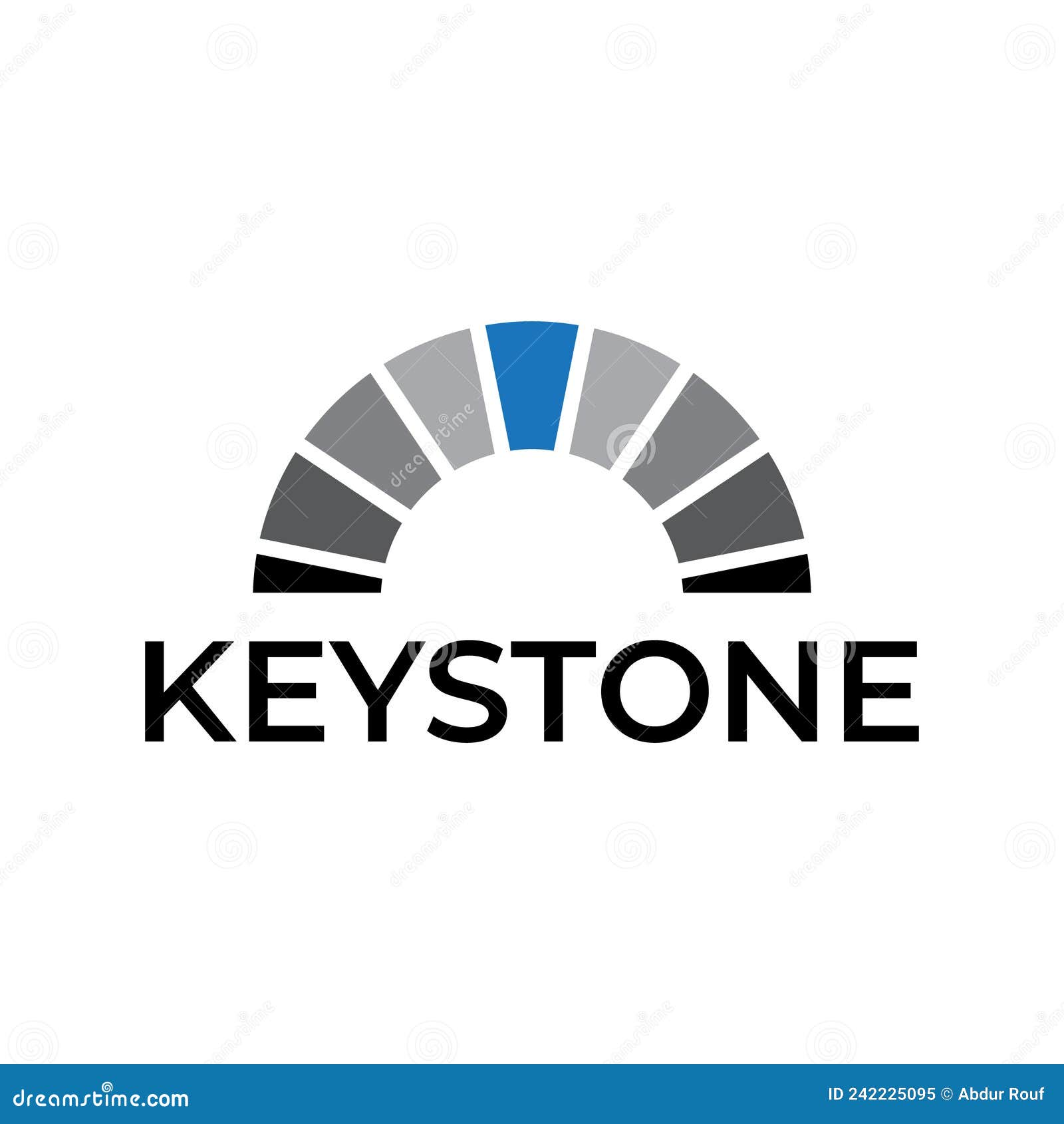 Simple Keystone Logo Design Vector Illustration | CartoonDealer.com ...