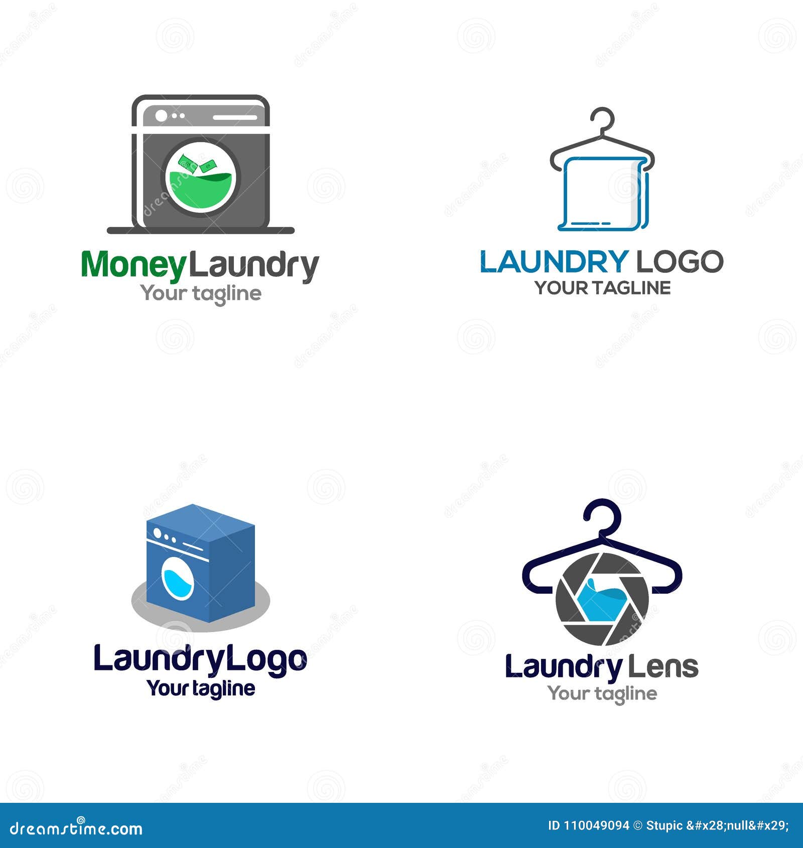 Creative Laundry Vector Art Logo Stock Vector - Illustration of ...