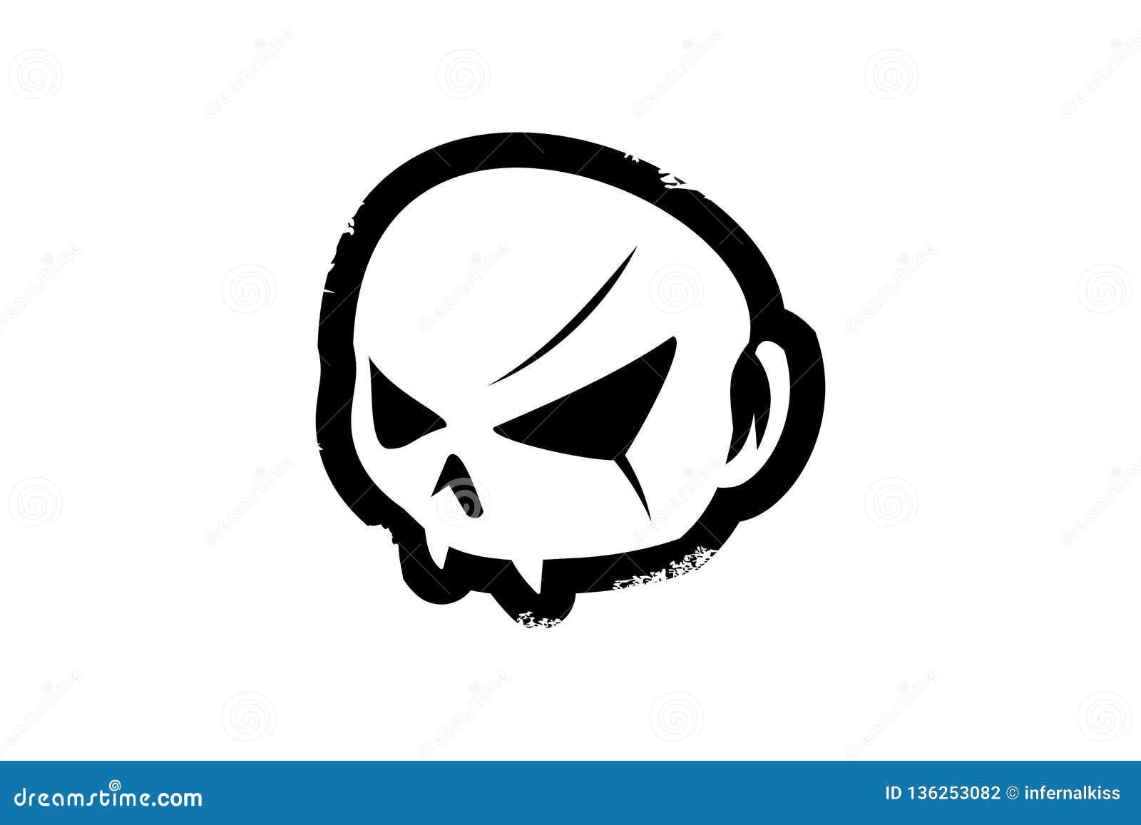 Simple, Unique, Modernd Skull Mask Head Vector Stock Vector ...