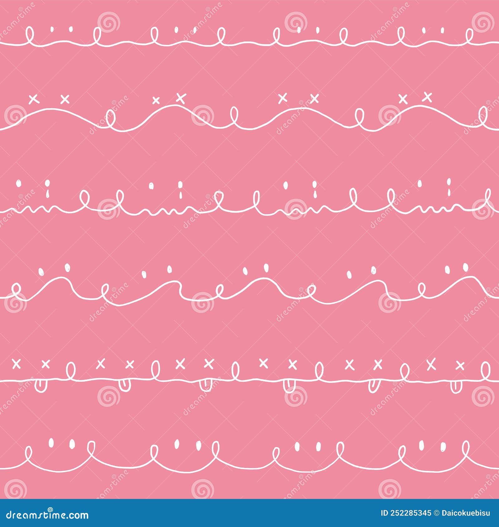 Simple and Unique Seamless Line Drawing, Stock Vector - Illustration of ...