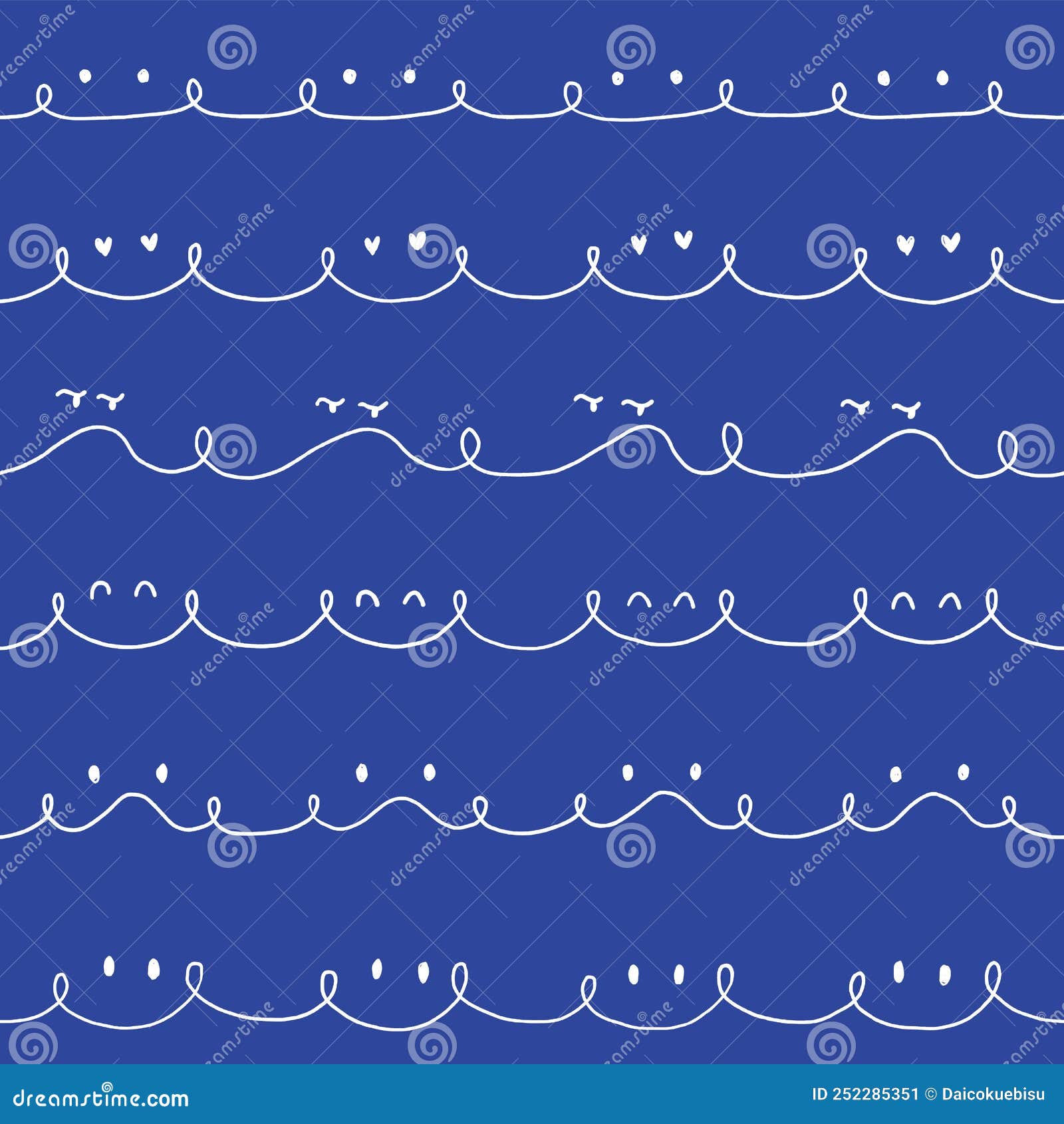 Simple and Unique Seamless Line Drawing, Stock Vector - Illustration of ...