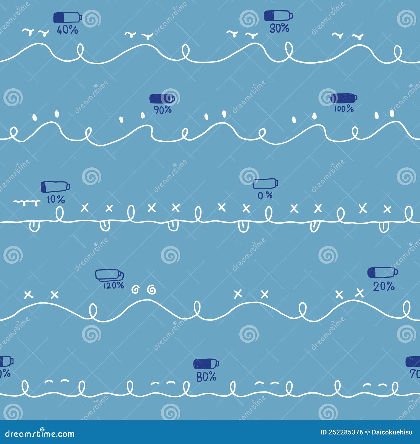 Simple and Unique Seamless Line Drawing, Stock Vector - Illustration of ...