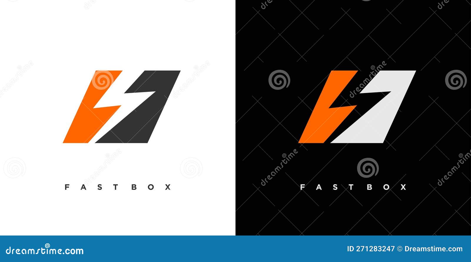 Simple and Unique Volt Box Logo Design Stock Vector - Illustration of ...