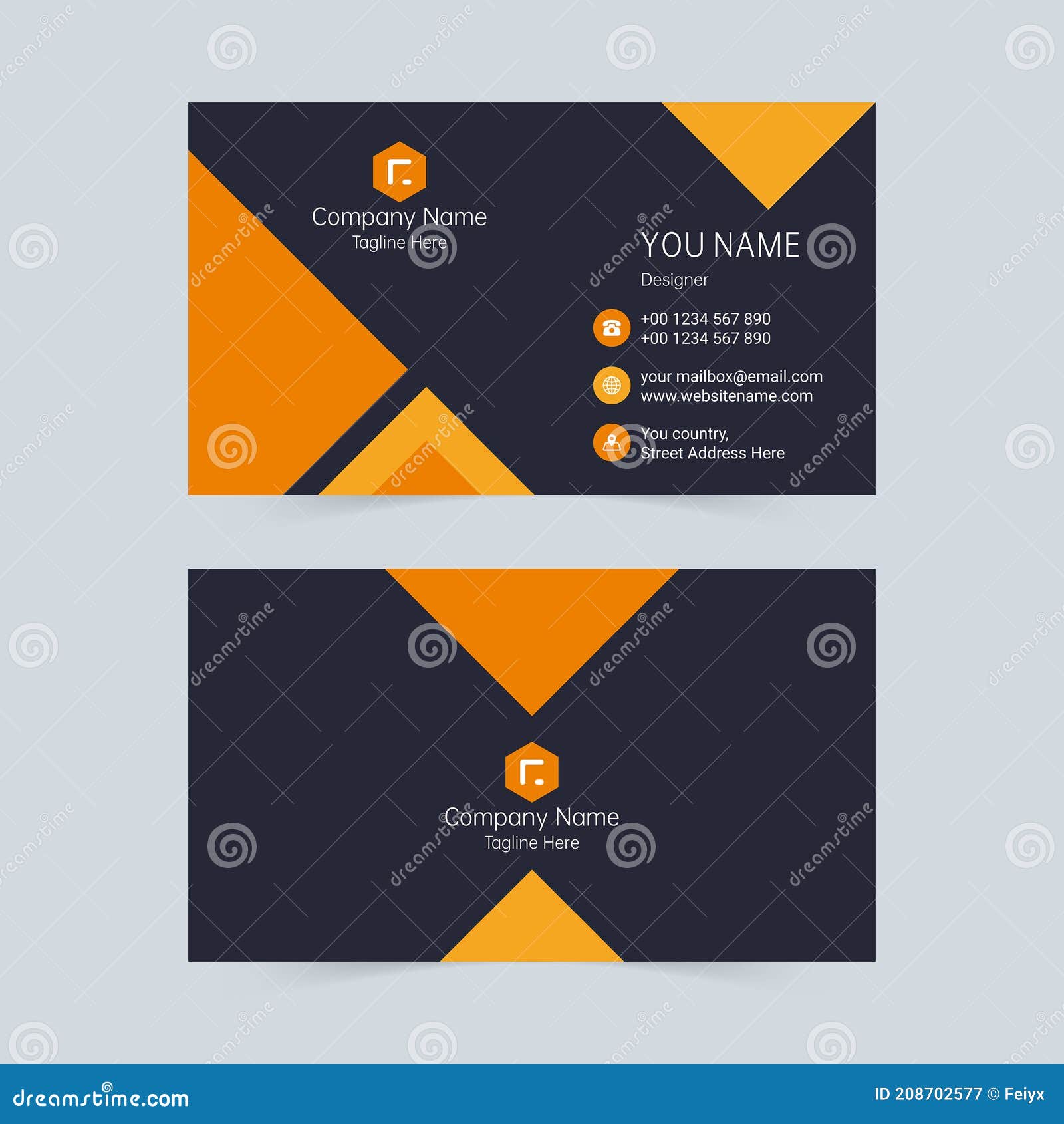 Simple and Universal Business Card Stock Vector - Illustration of badge ...