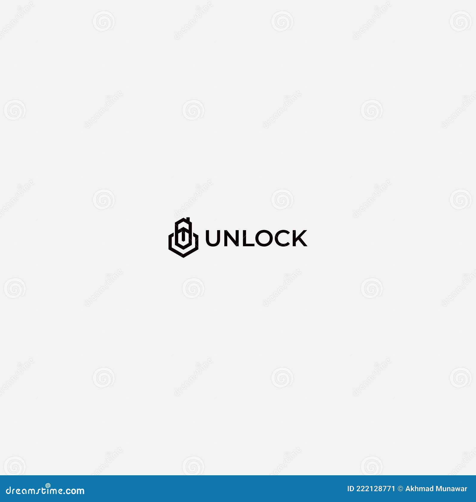 Simple Unlock and Lock Logo Abstract Stock Vector - Illustration of ...