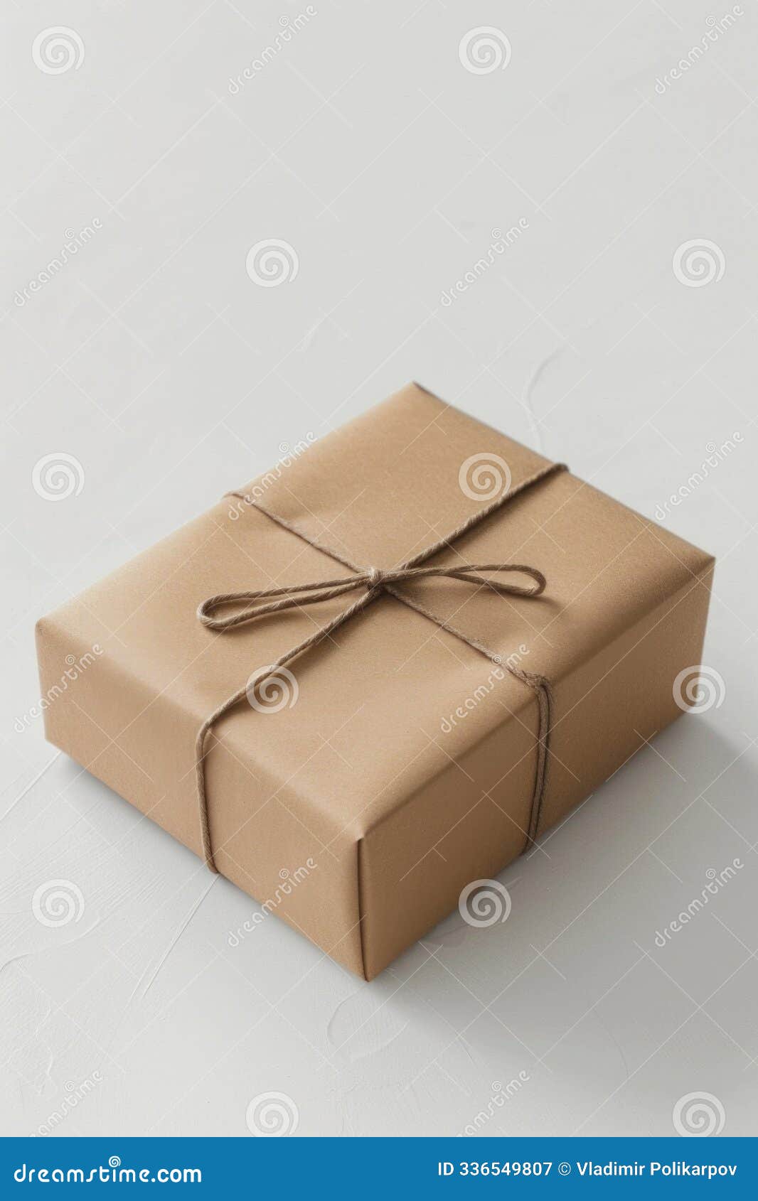 A Simple, Unmarked Package Wrapped in Brown Paper and Tied with a Brown ...