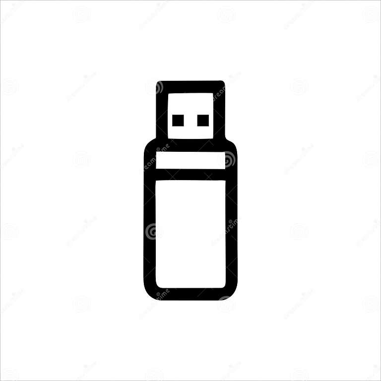 Simple USB Flash Disk Vector with Minimalist and Modern Design Stock ...