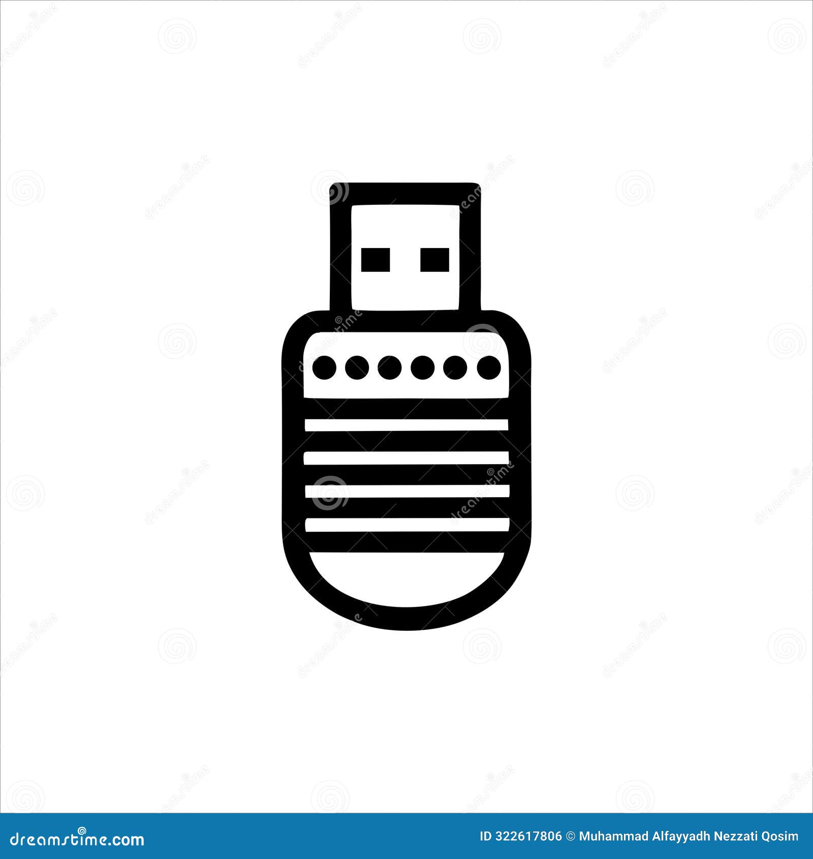 Simple USB Flash Disk Vector with Minimalist and Modern Design Stock ...
