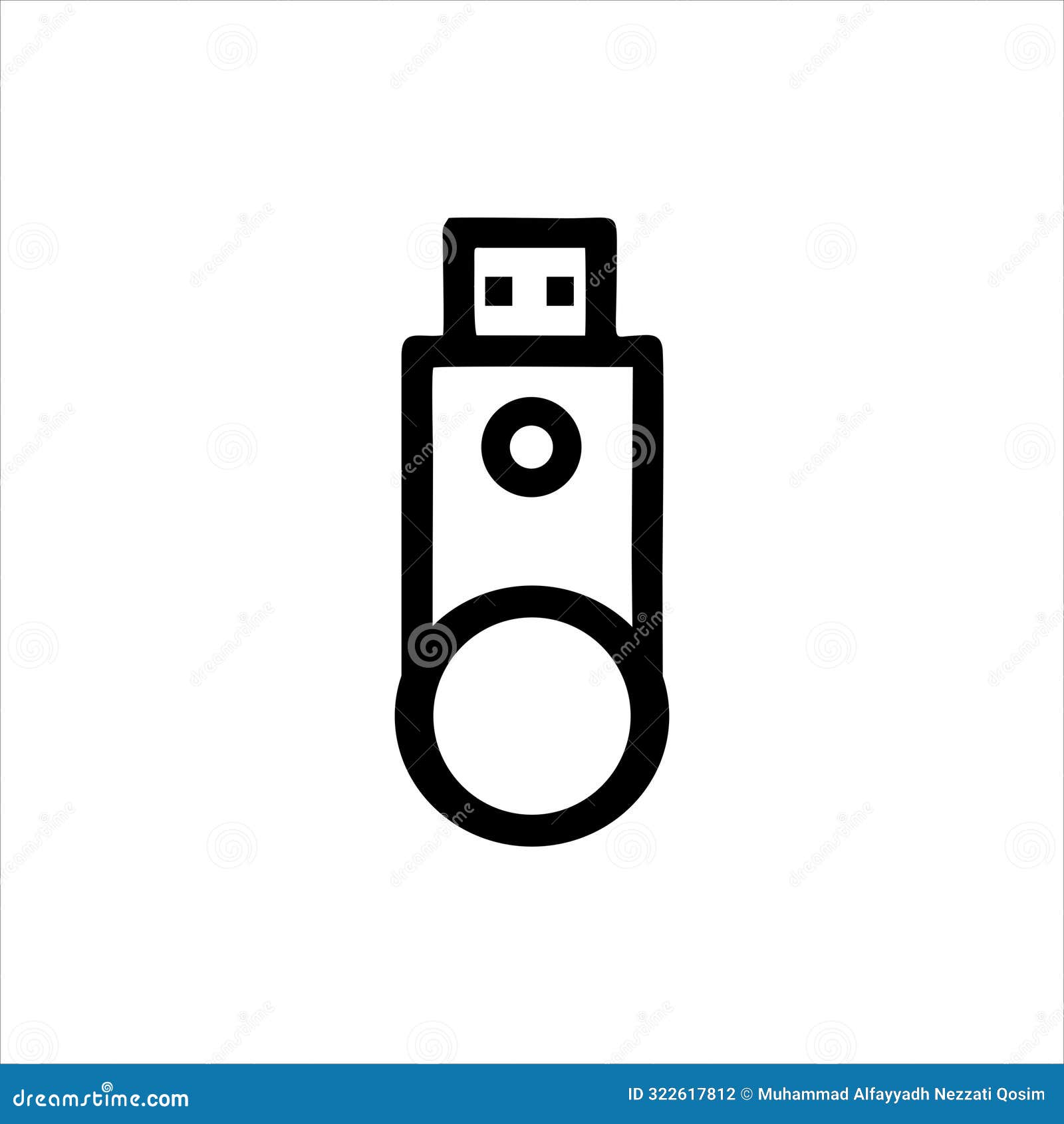 Simple USB Flash Disk Vector with Minimalist and Modern Design Stock ...