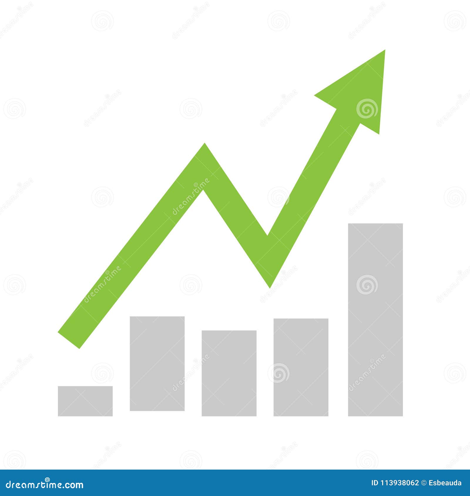 Green Business Arrow Going Up Stock Vector - Illustration of money ...