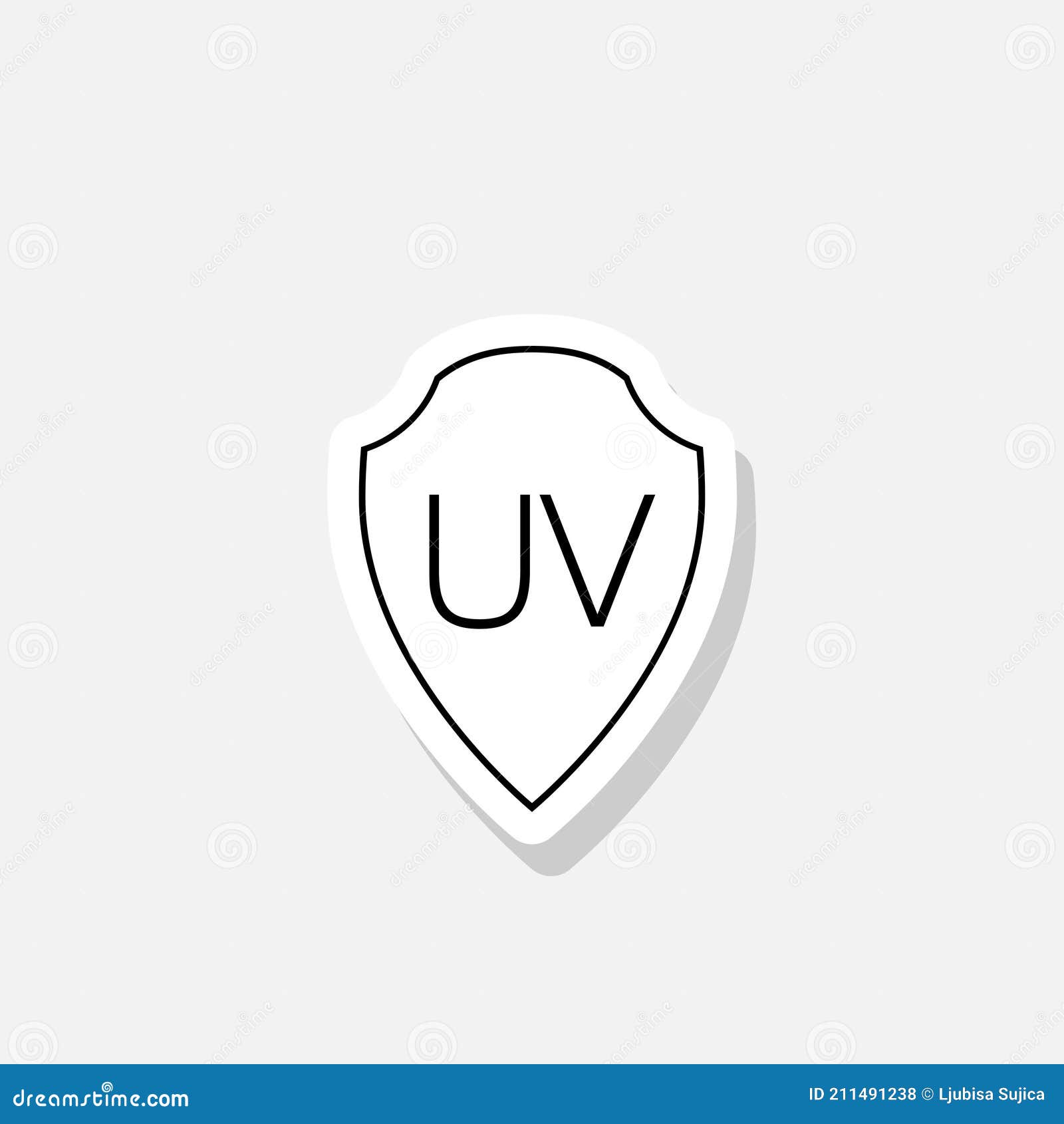 Simple UV Protection Sticker Icon Stock Vector - Illustration of germs ...