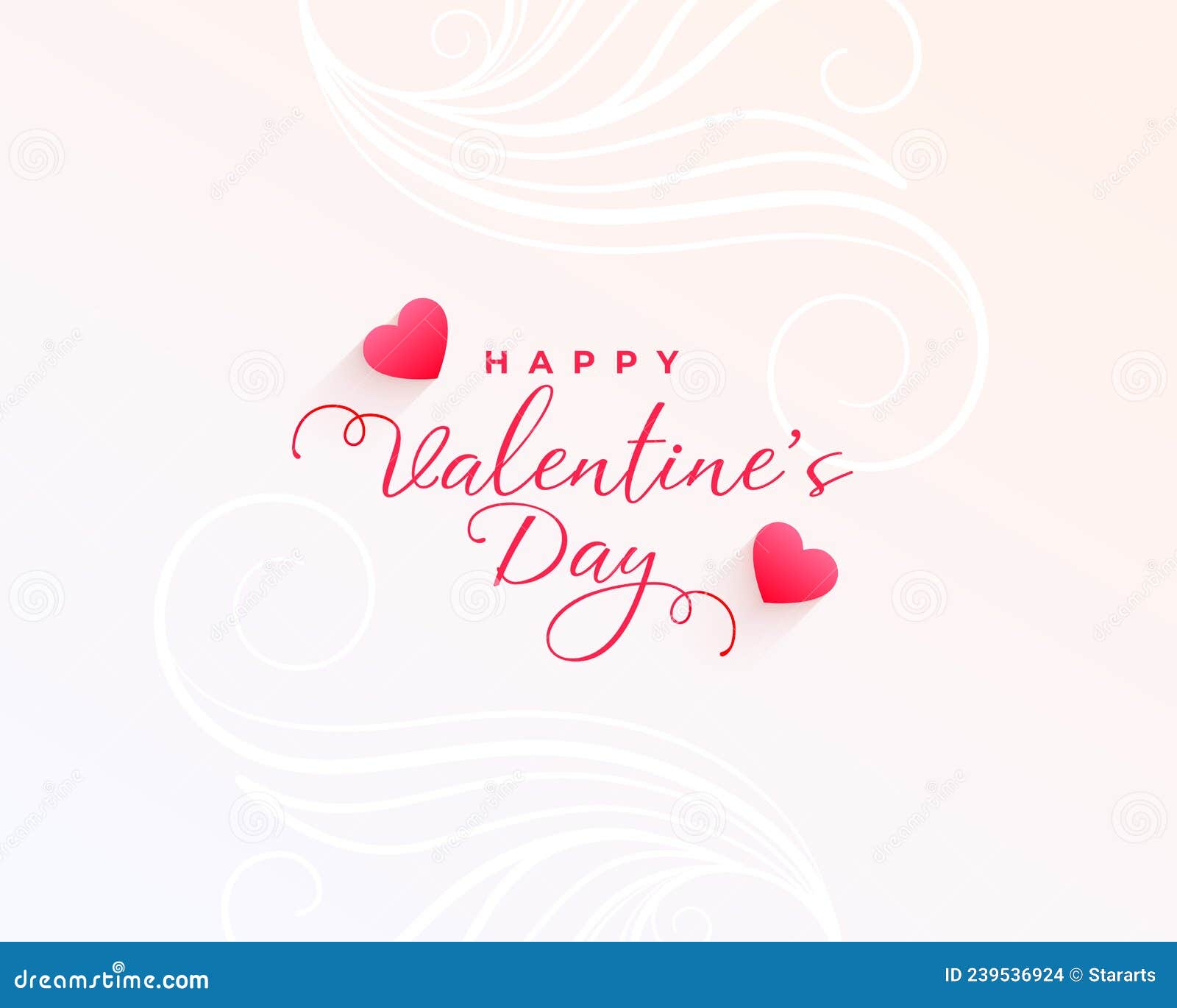 Simple Valentines Day Greeting Design Stock Vector - Illustration of ...