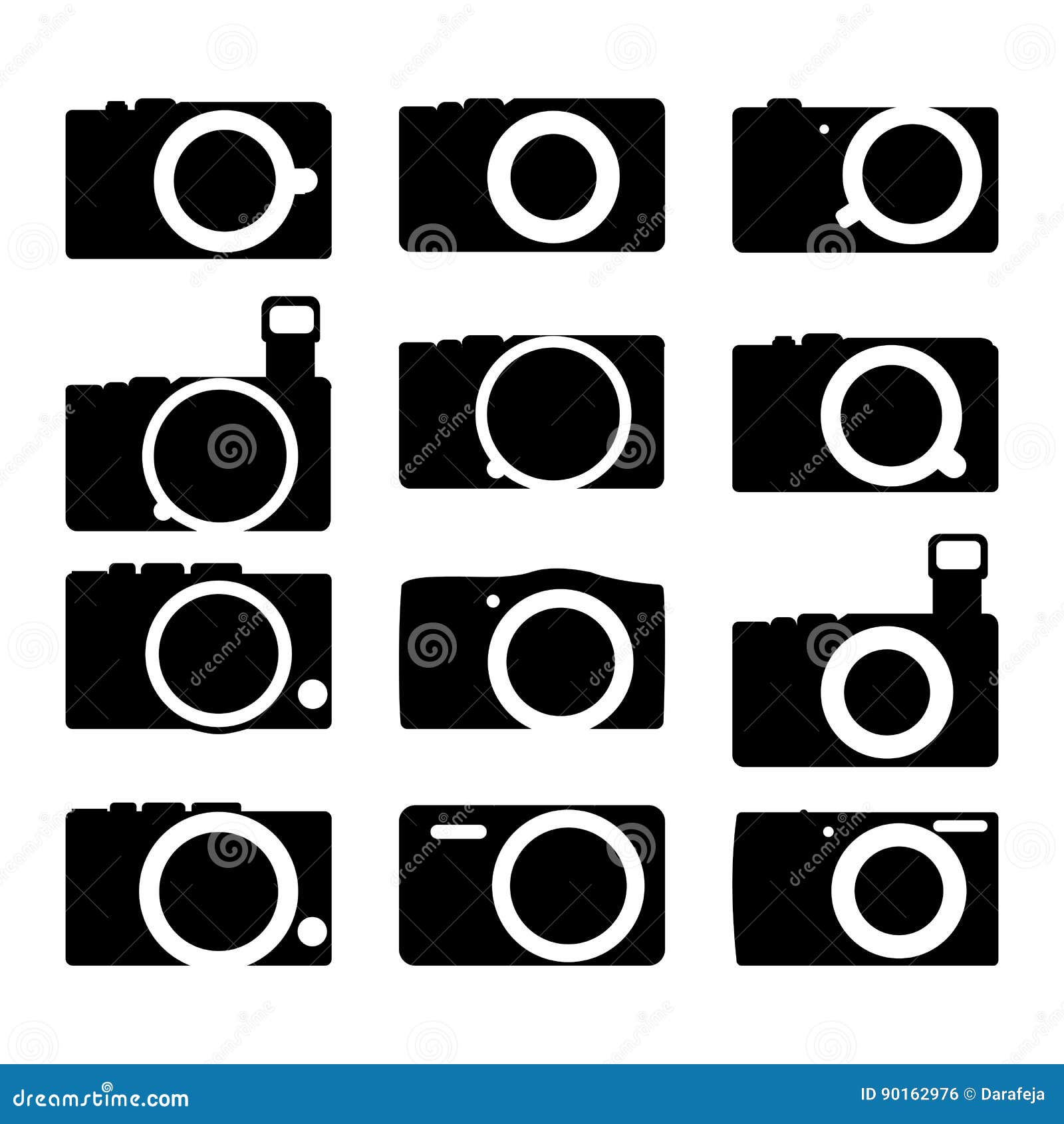 Simple Various Camera Icon Set 3 of 6 Stock Illustration - Illustration ...