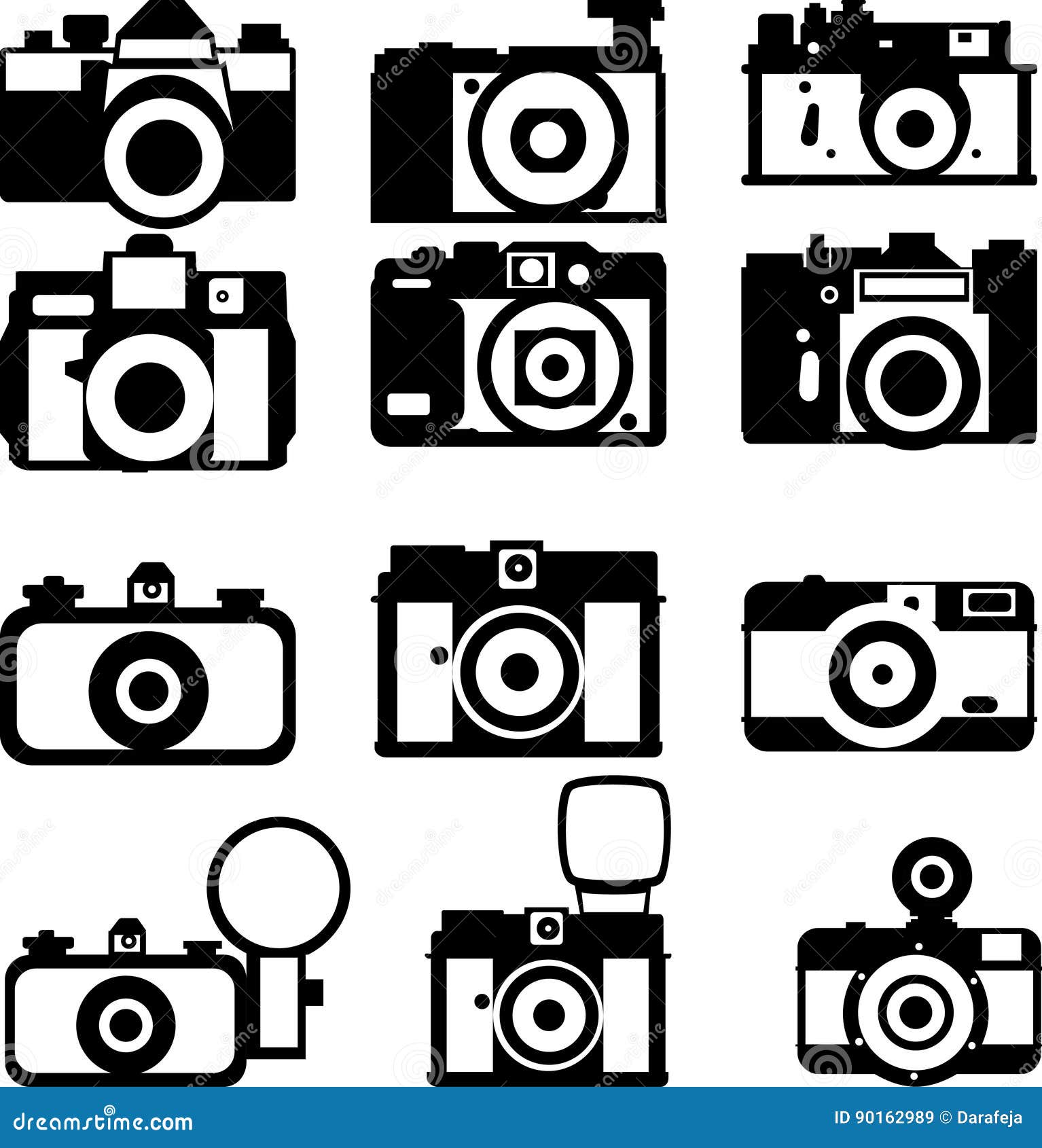 Simple Various Camera Icon Set 5 of 6 Stock Illustration - Illustration ...