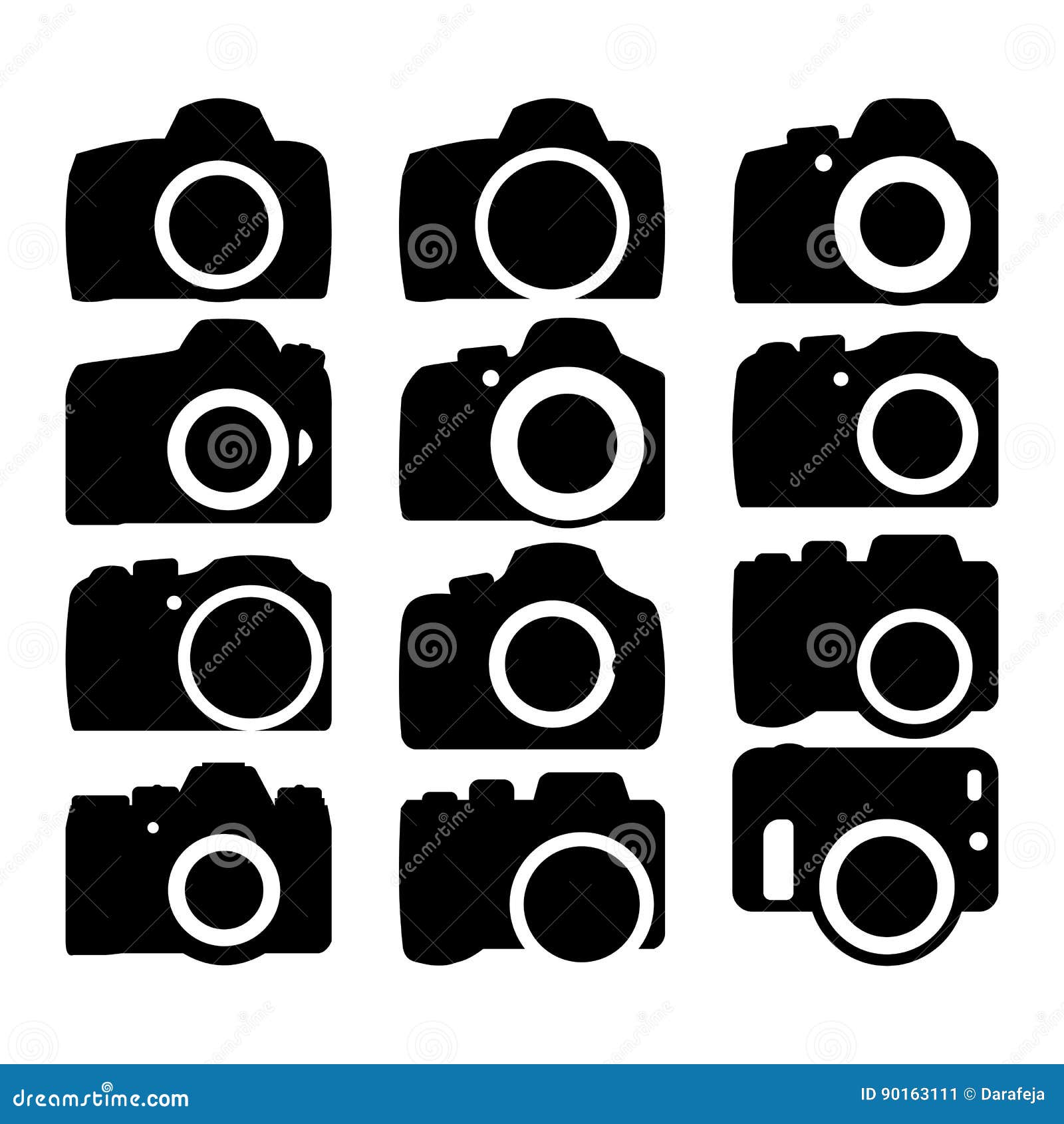 Simple Various Camera Icon Set 2 of 6 Stock Illustration - Illustration ...