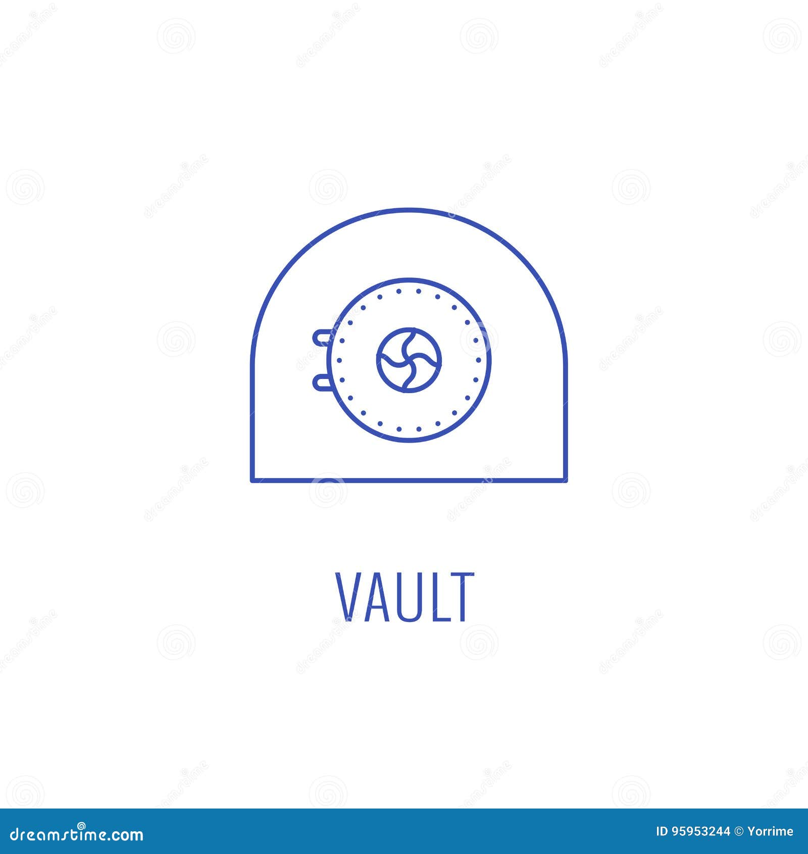 Simple vault emblem stock vector. Illustration of door - 95953244