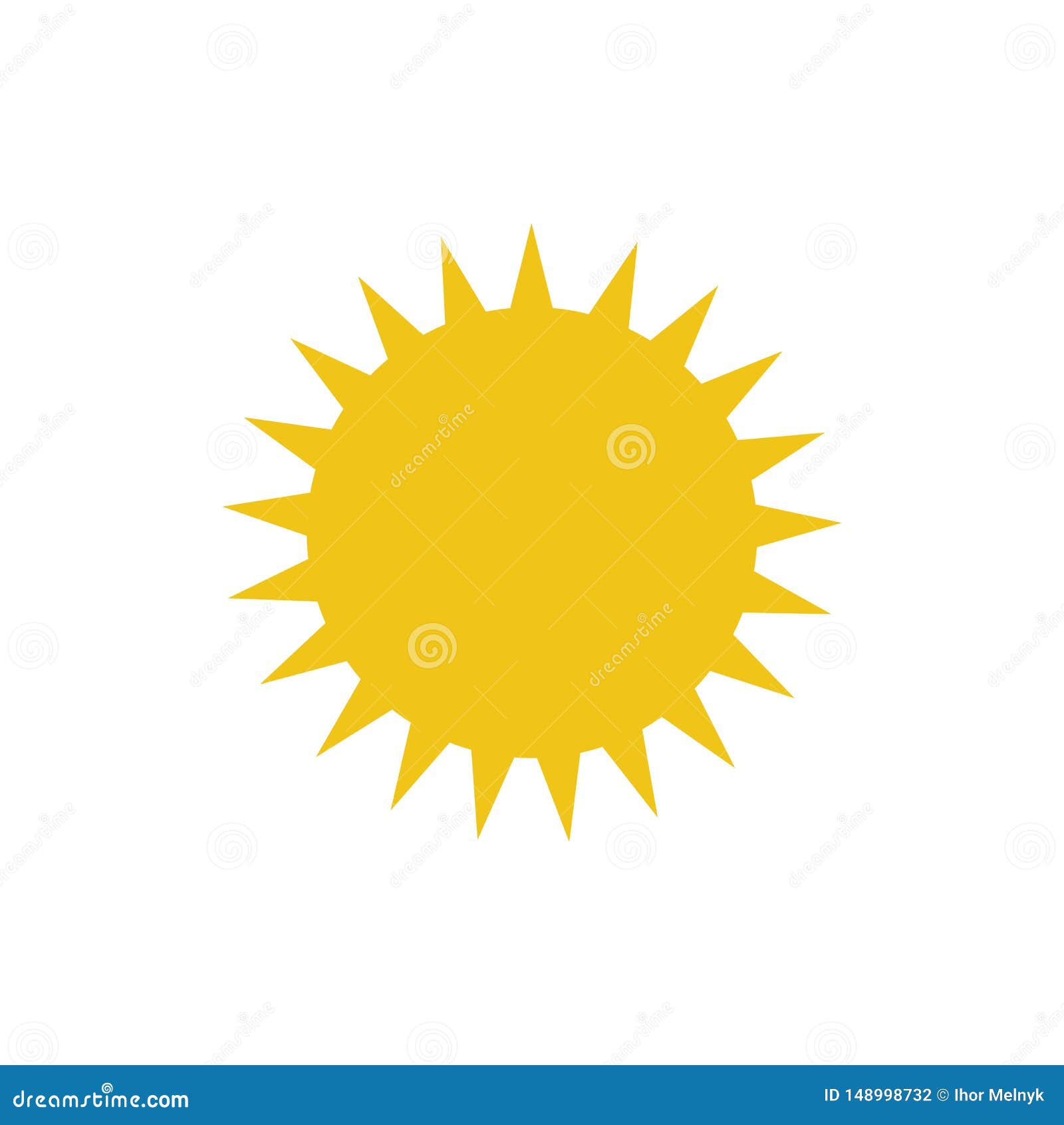 Simple vector sun stock vector. Illustration of clip - 148998732