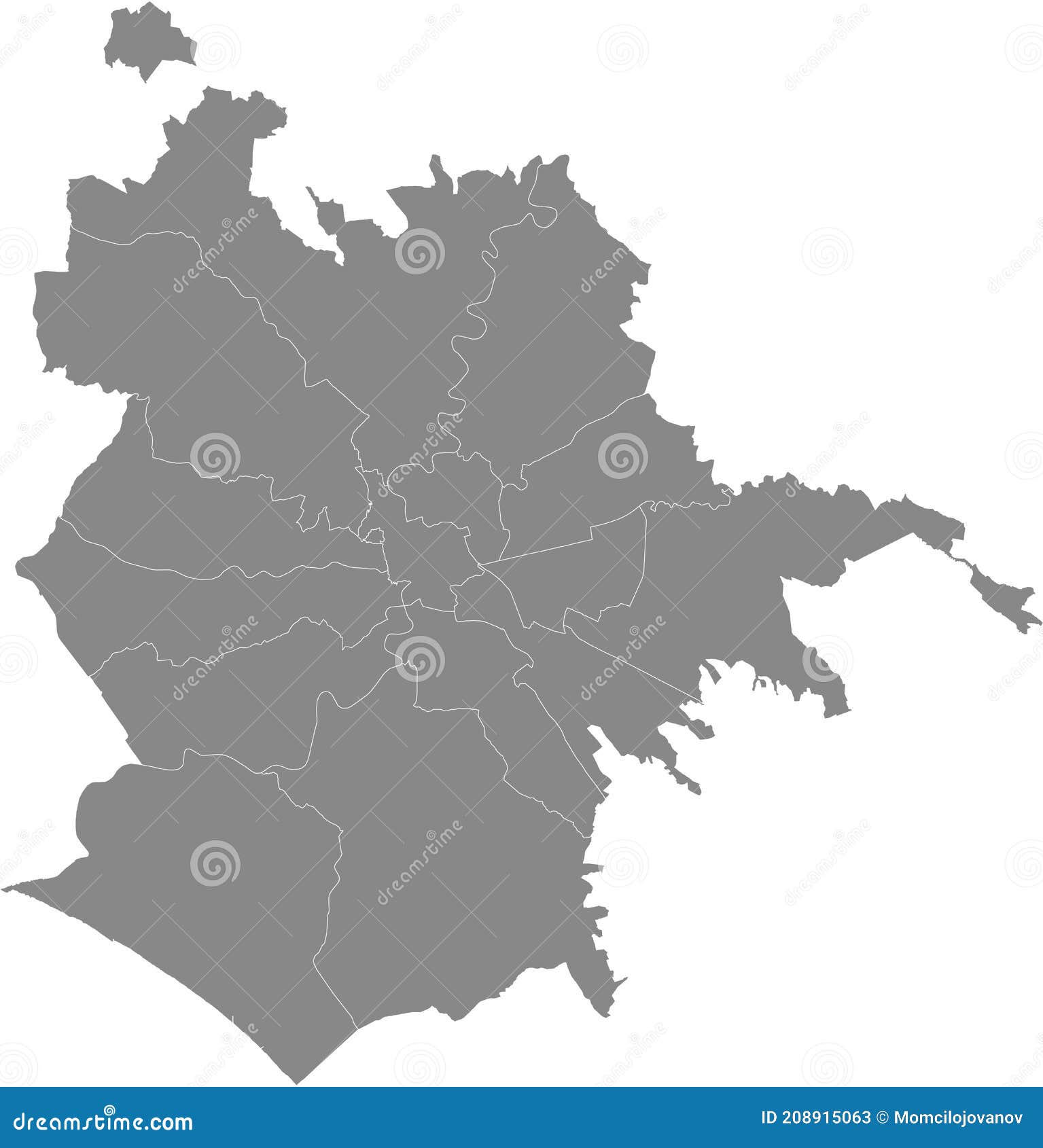 Gray map of Rome Italy stock vector. Illustration of design - 208915063