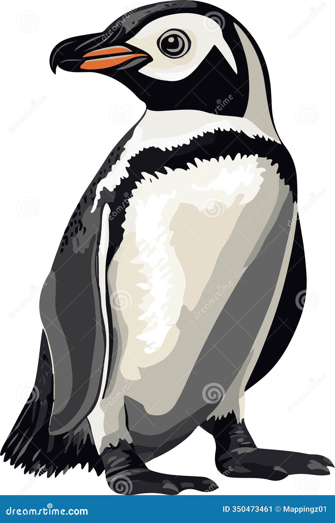 Simple Vector African Penguin Clipart Stock Vector - Illustration of ...