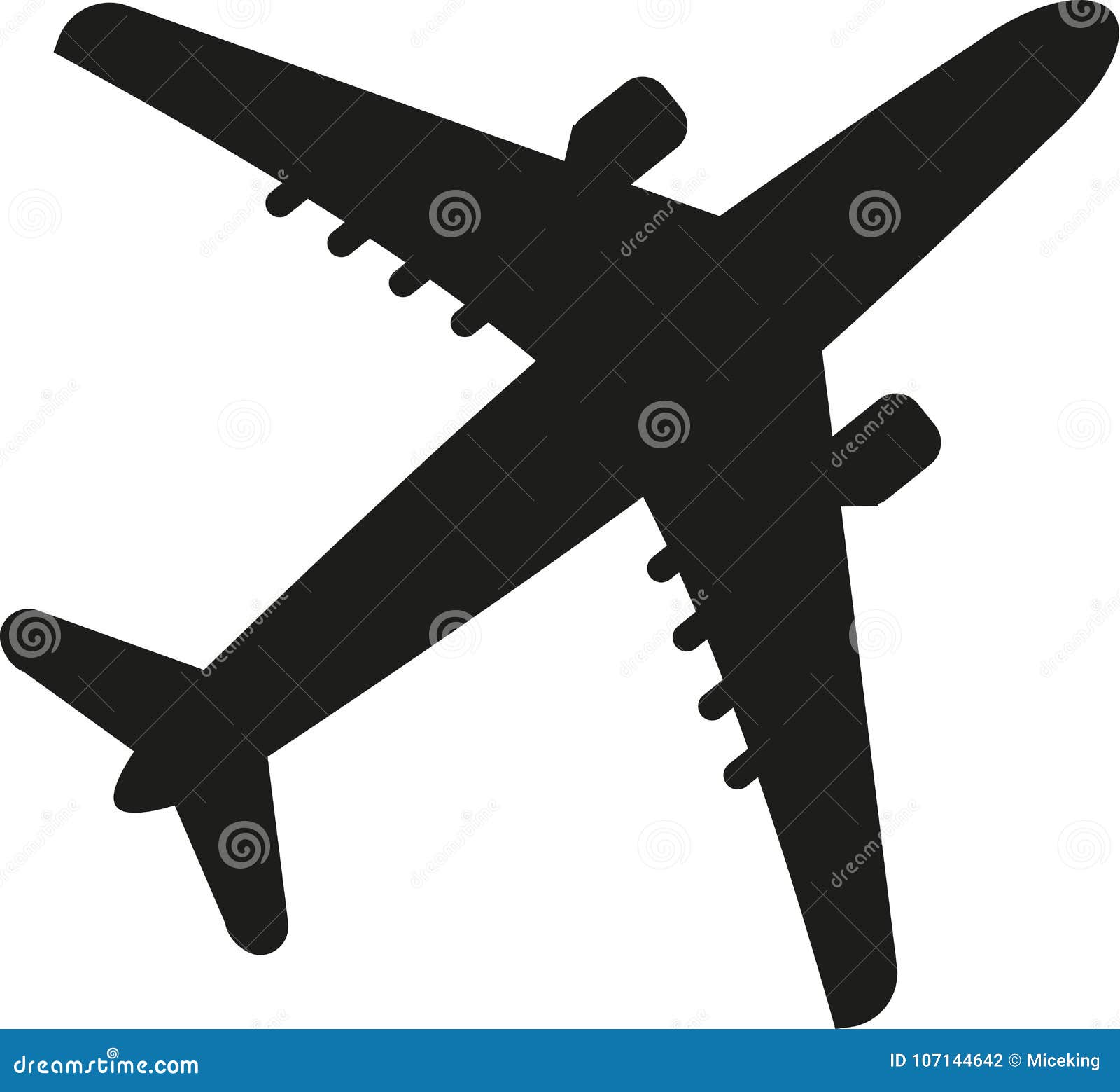 Simple Vector of an Airplane Stock Vector - Illustration of vector ...