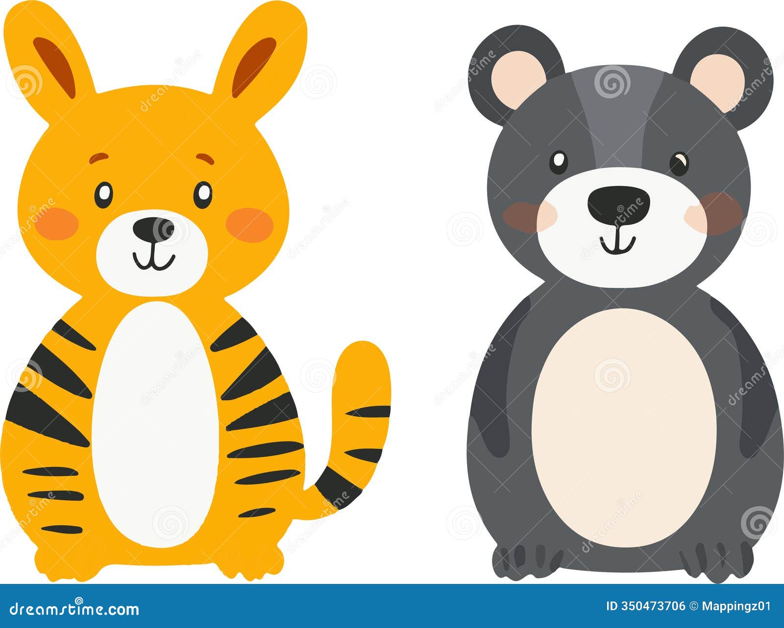 Simple Vector Animal Clipart Stock Vector - Illustration of creative ...