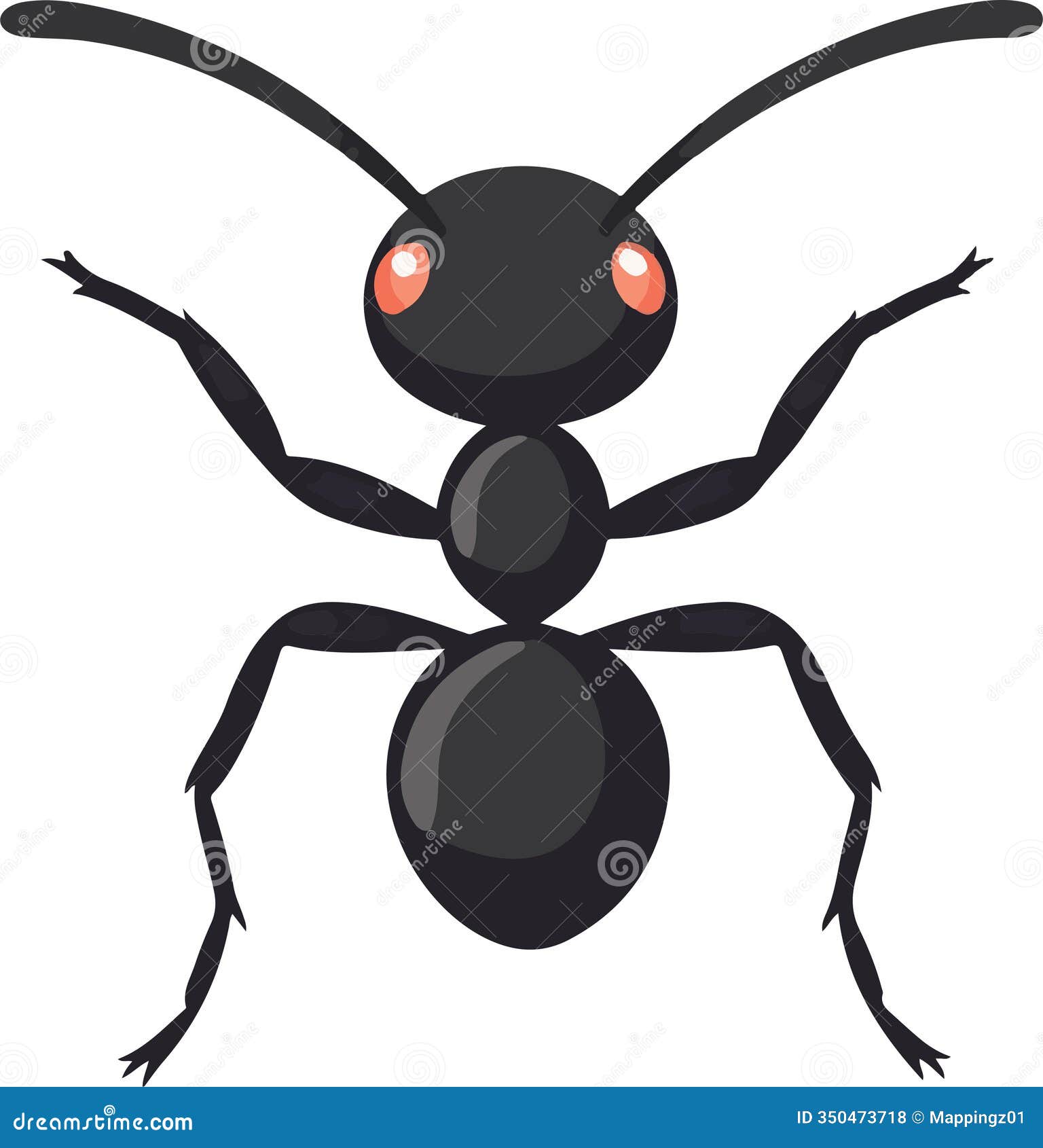 Simple vector ant clipart stock vector. Illustration of printable ...