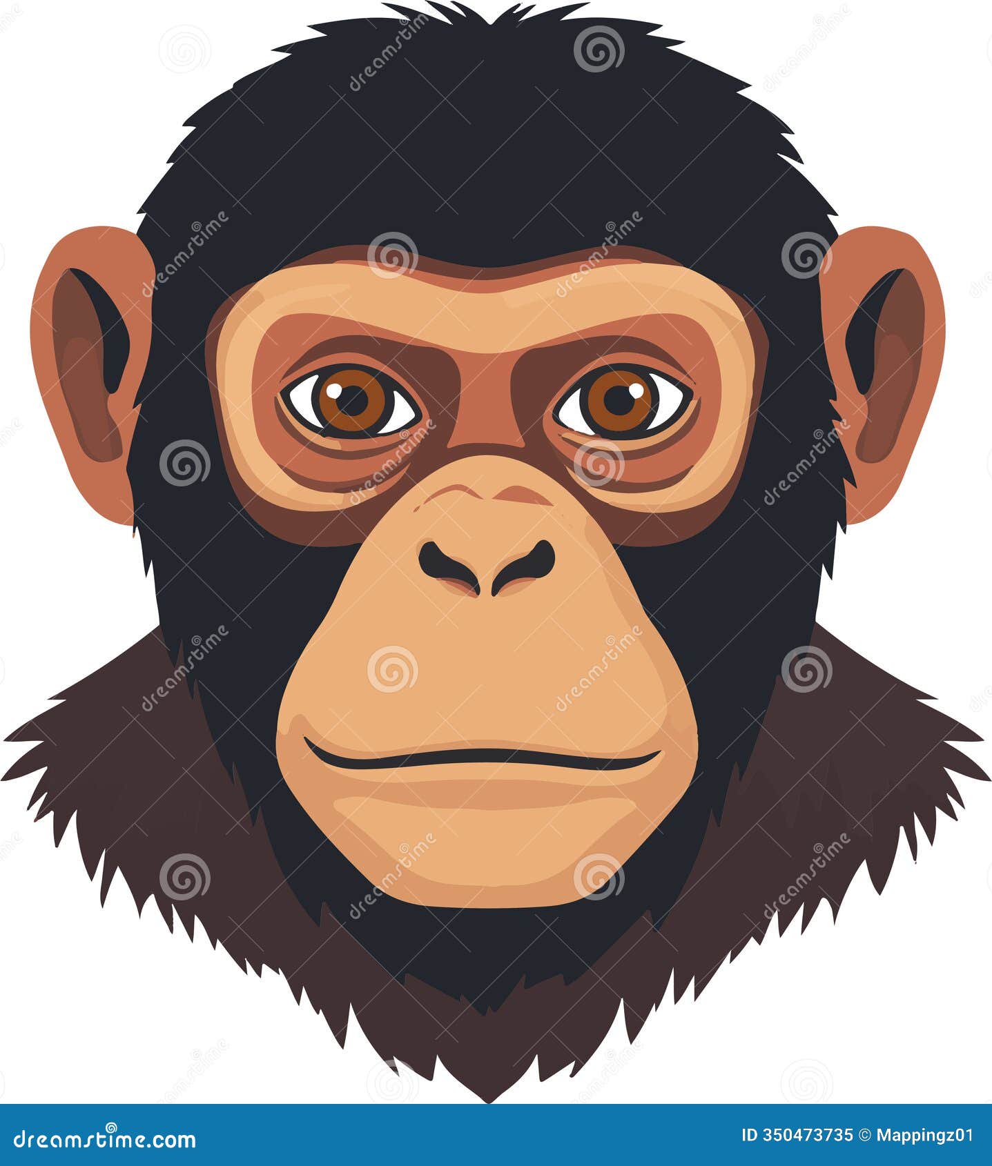 Simple vector ape clipart stock vector. Illustration of artistic ...