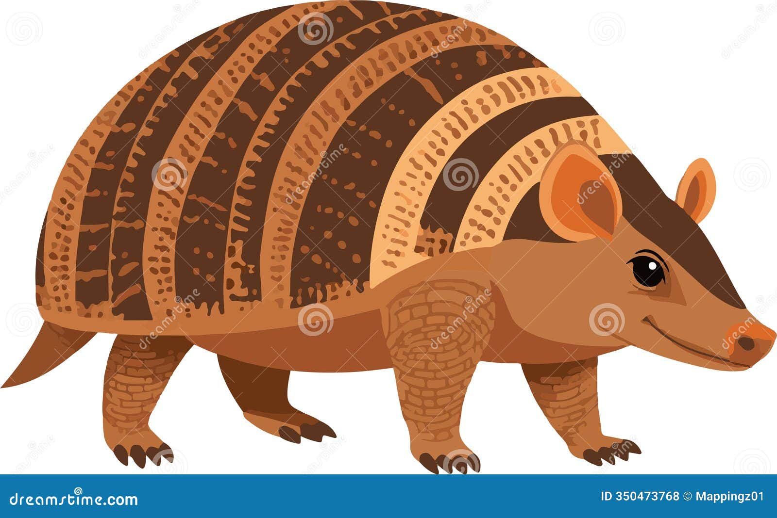 Simple Vector Armadillo Clipart Stock Vector - Illustration of graphic ...