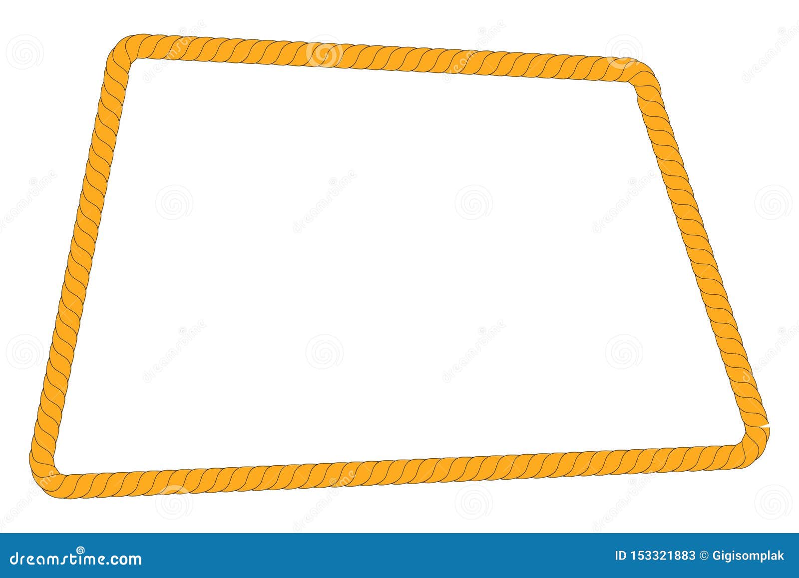 Simple Vector, Asymetric Rectangle, from Brown Rope, for Text Area ...