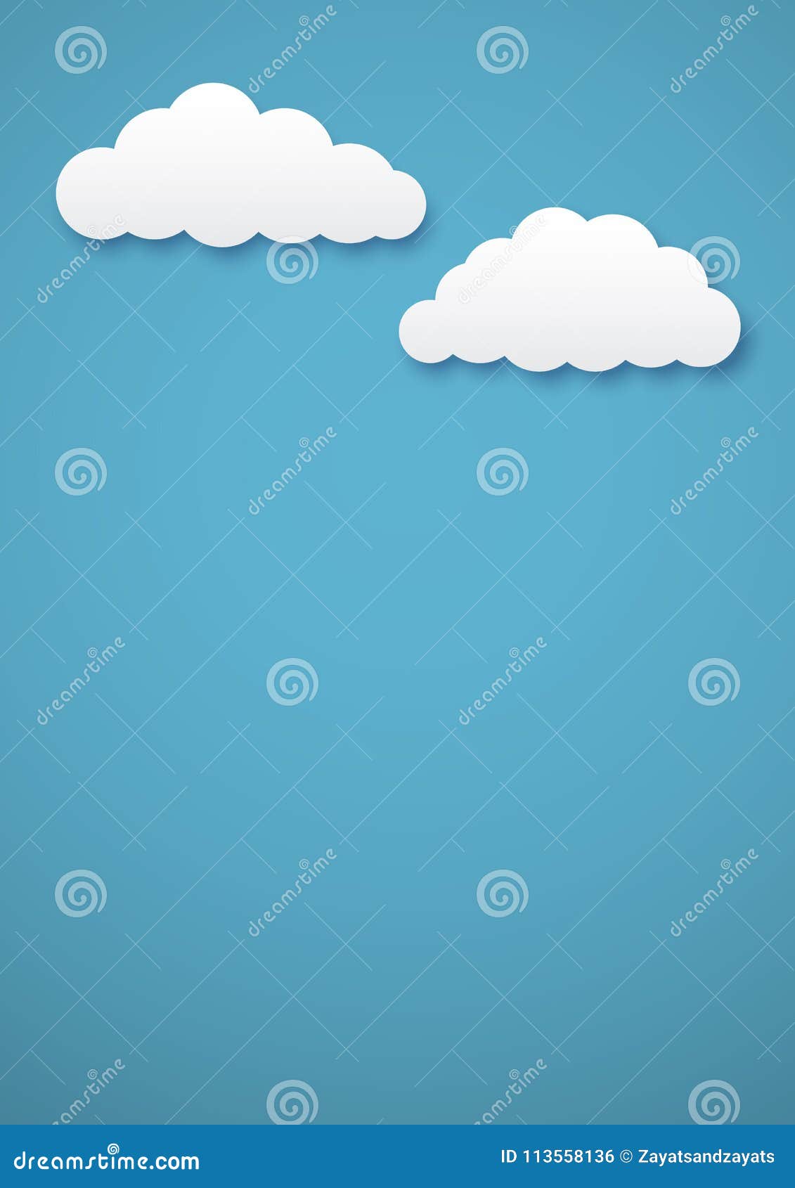 Two clouds stock vector. Illustration of cloud, background - 113558136
