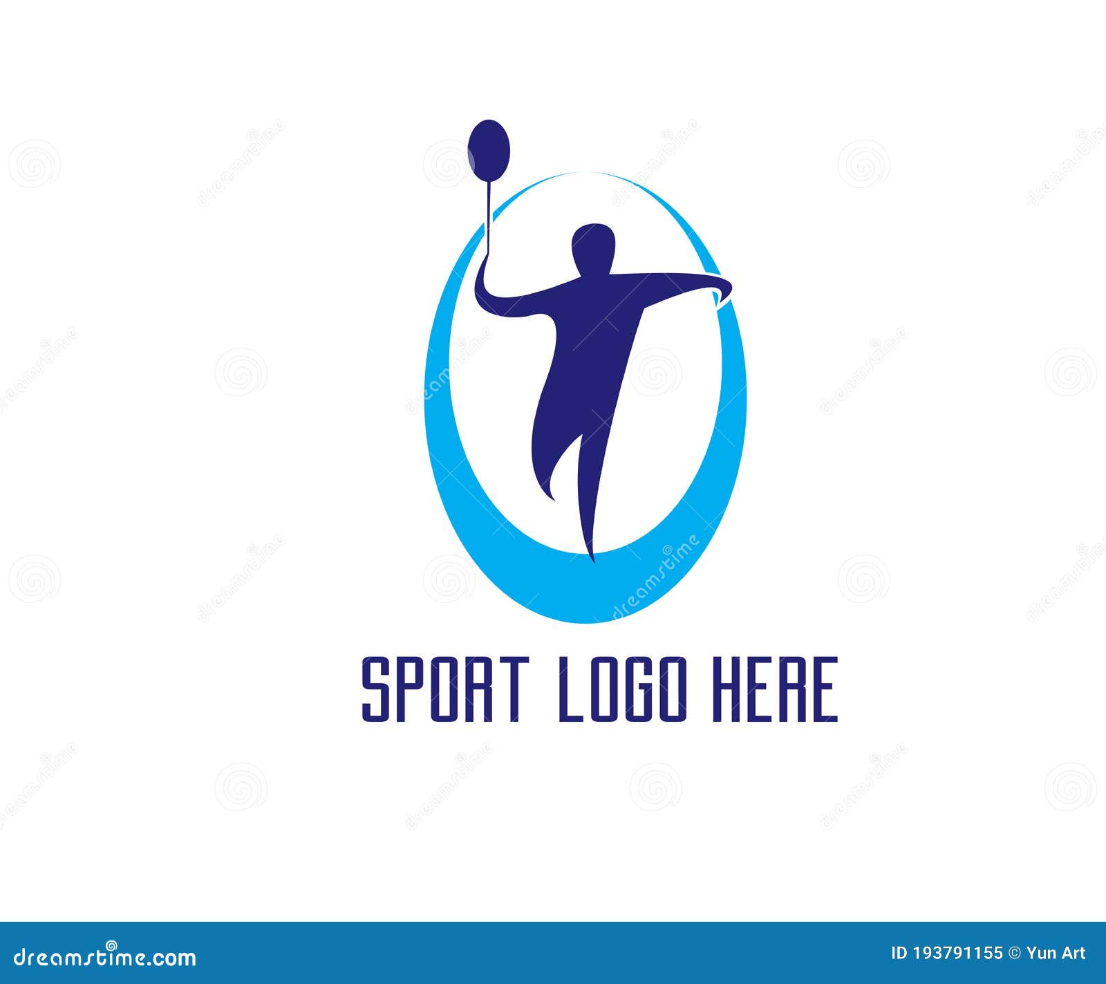 Simple Vector Badminton Logo Design Stock Vector - Illustration of ...